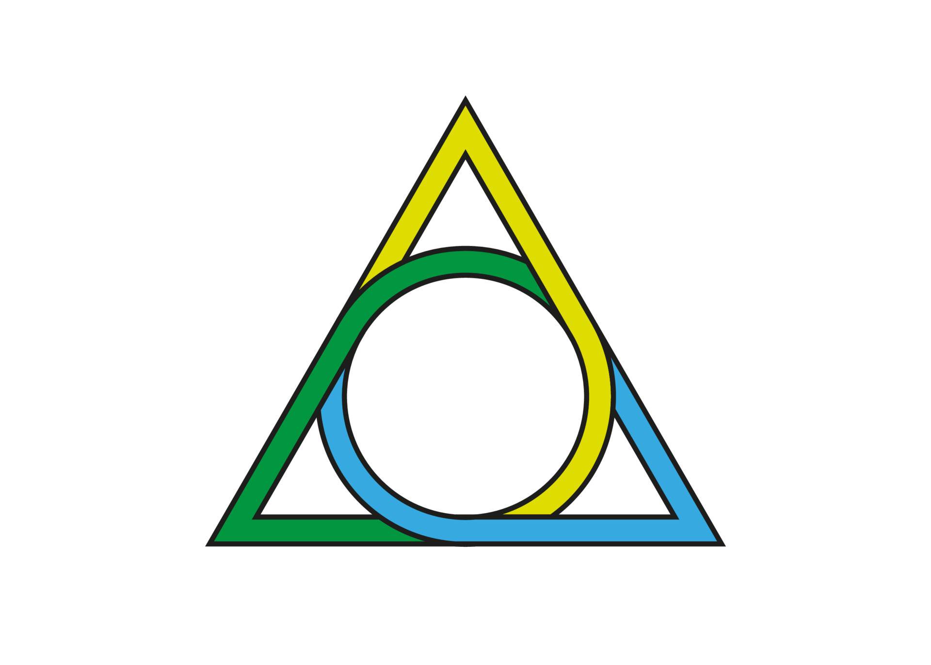 sacred geometrical figure of a circle inscribed in a triangle, the ... sacred geometrical figure of a circle inscribed in a triangle, the ...