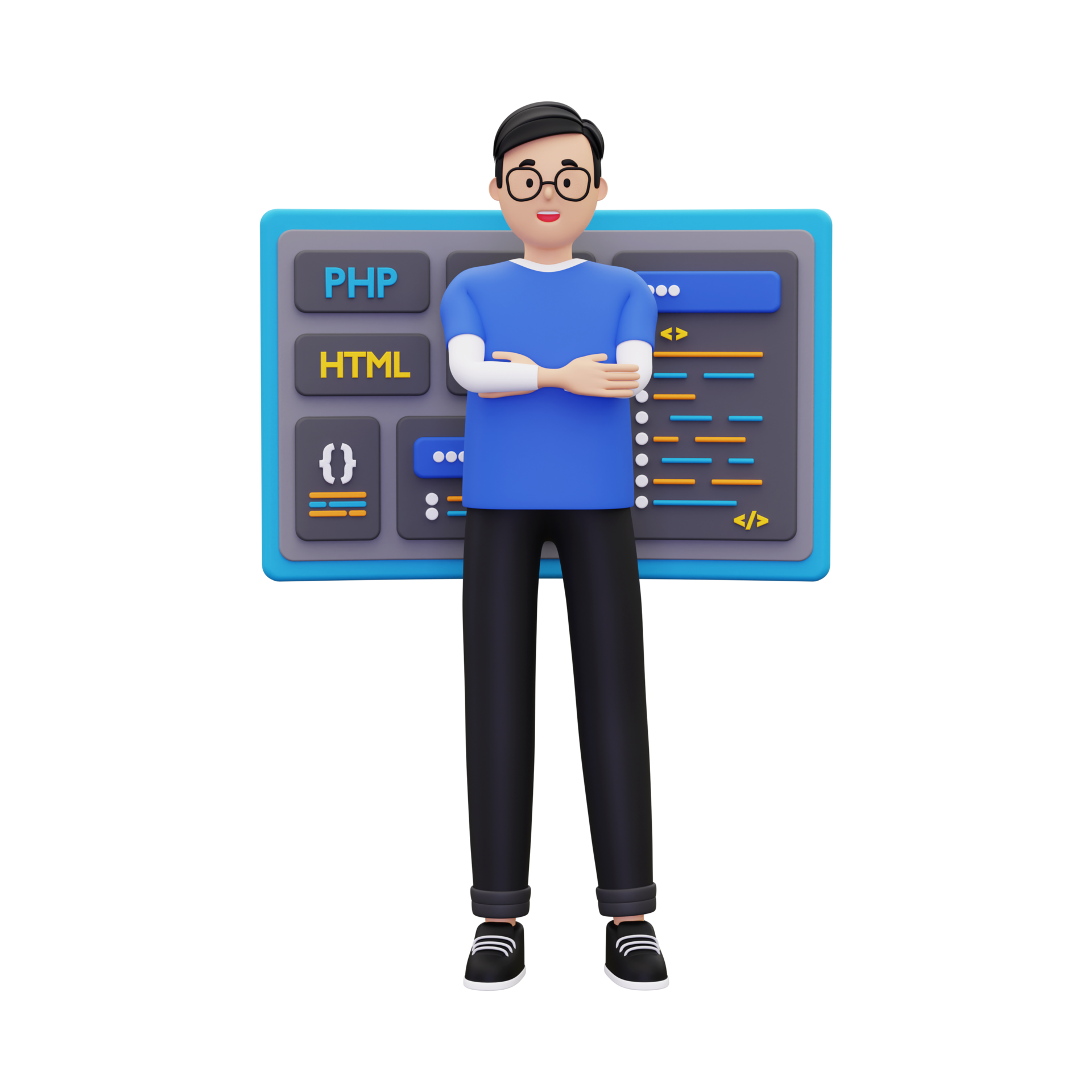 3d Web Development Illustration 11153367 Png