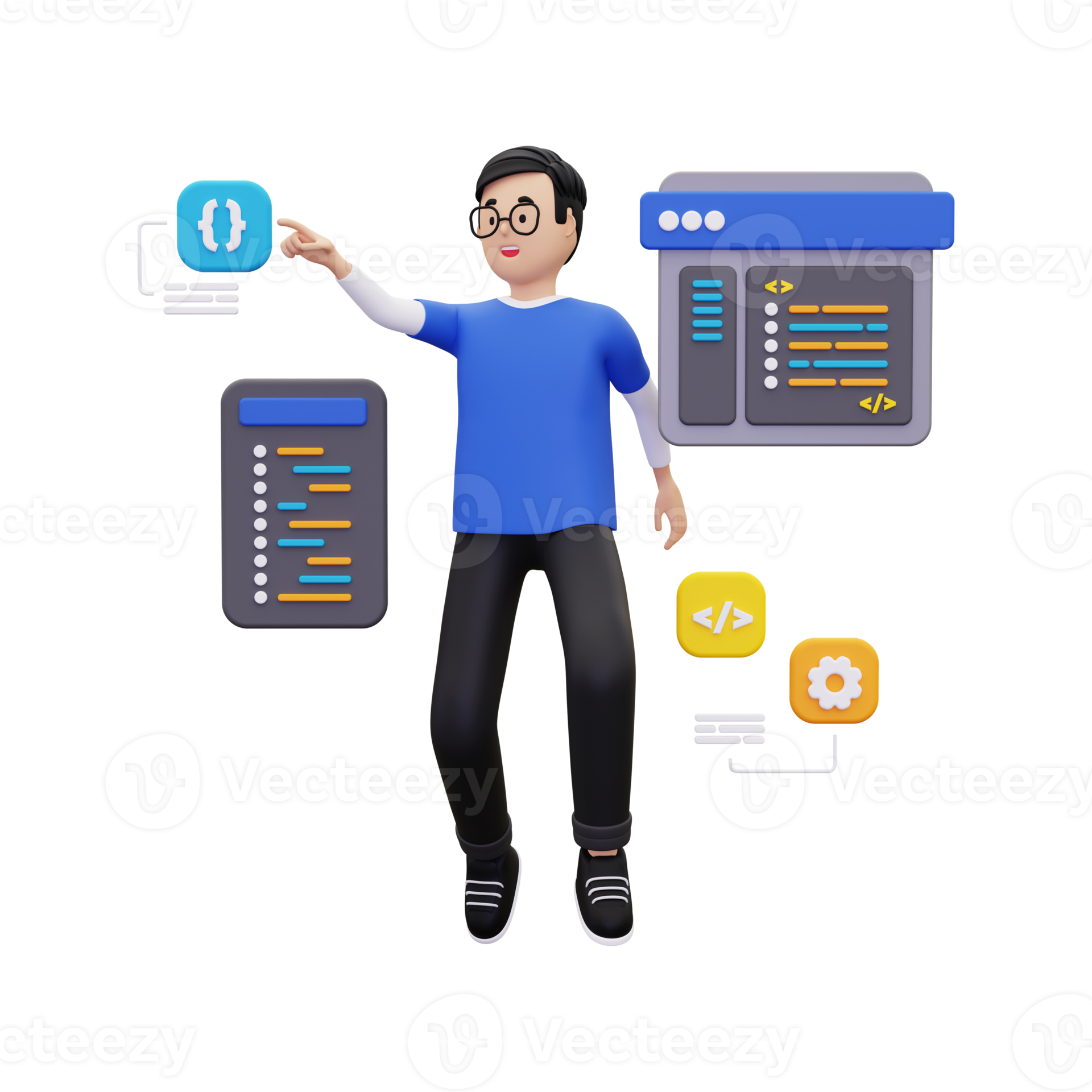 3d web development illustration 11153370 PNG