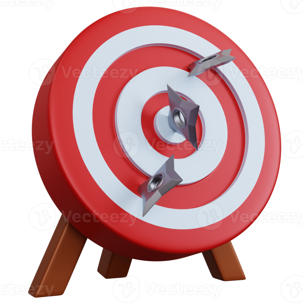 3d rendering red target with three shuriken isolated 11153402 PNG 3d rendering red target with three shuriken isolated 11153402 PNG