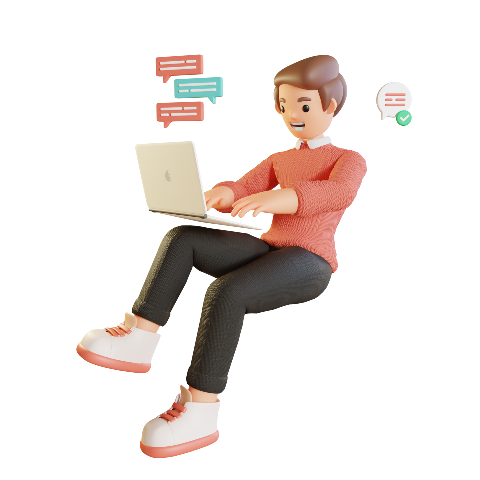 Man Use Laptop Work Activity 3D Illustrations 11153671 PNG Man Use Laptop Work Activity 3D Illustrations 11153671 PNG