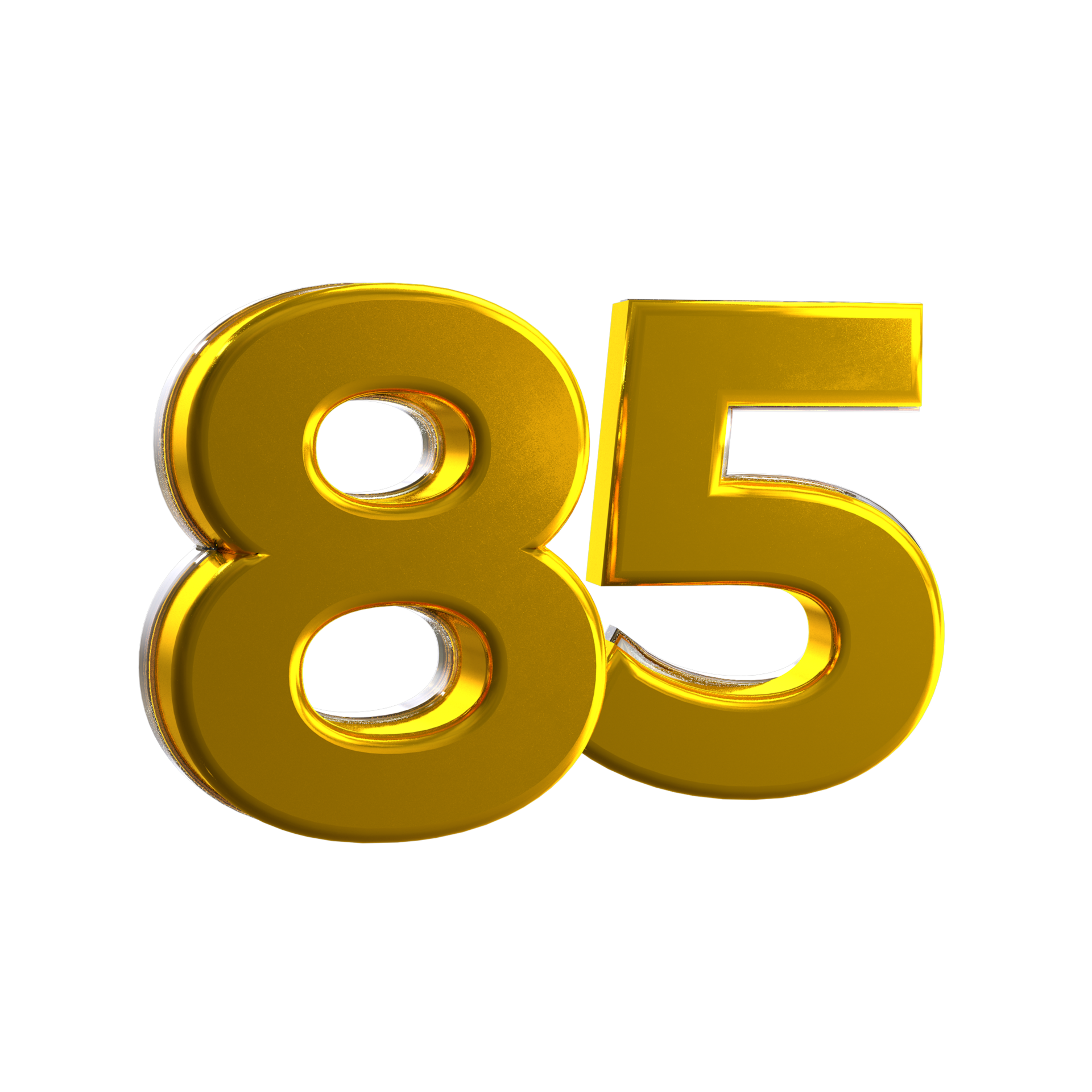 Mental yellow 85 3D Number 11154521 PNG Mental yellow 85 3D Number 11154521 PNG