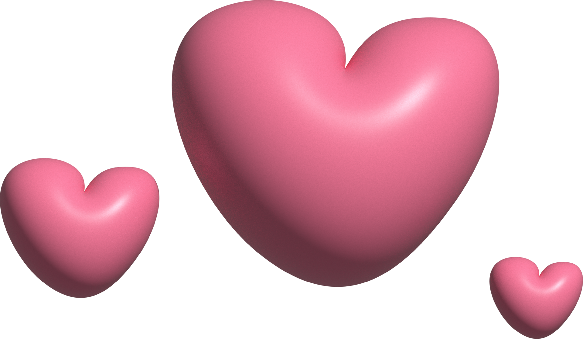 Aesthetic Cute 3d Heart Shape Decoration 11154585 Png