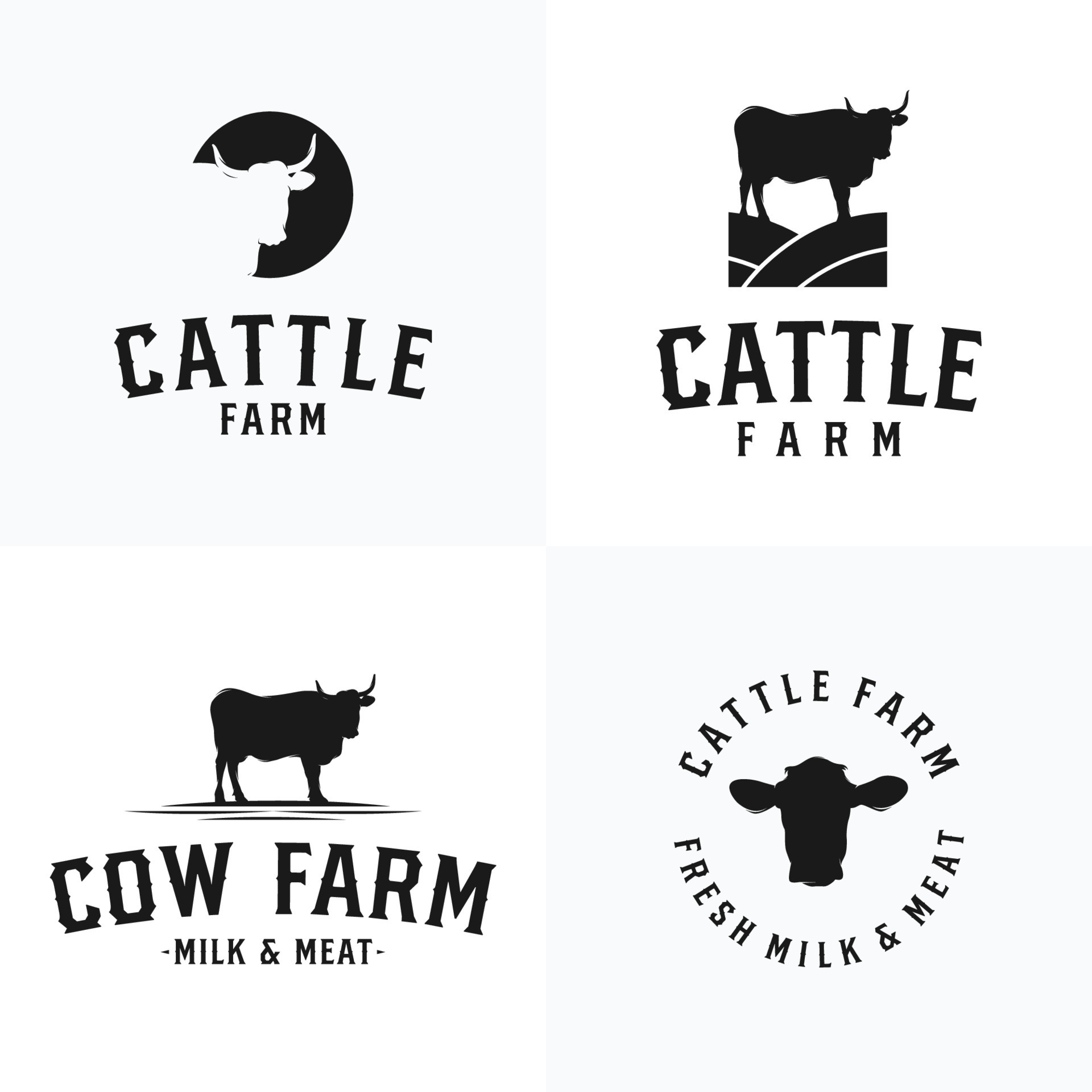 Set Of Cattle Farm Logo Vector Illustration 11155062 Vector Art At Vecteezy set-of-cattle-farm-logo-vector-illustration-11155062-vector-art-at-vecteezy