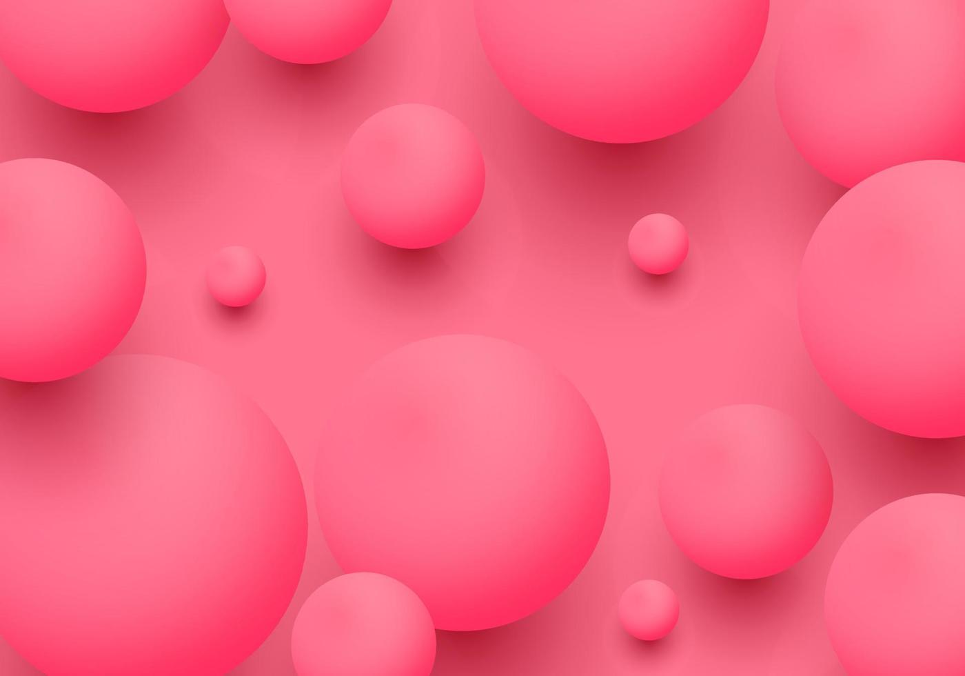 Abstract 3d Sphere Cluster Realistic Bubbles Shape Pink Background With Copy Space For Text