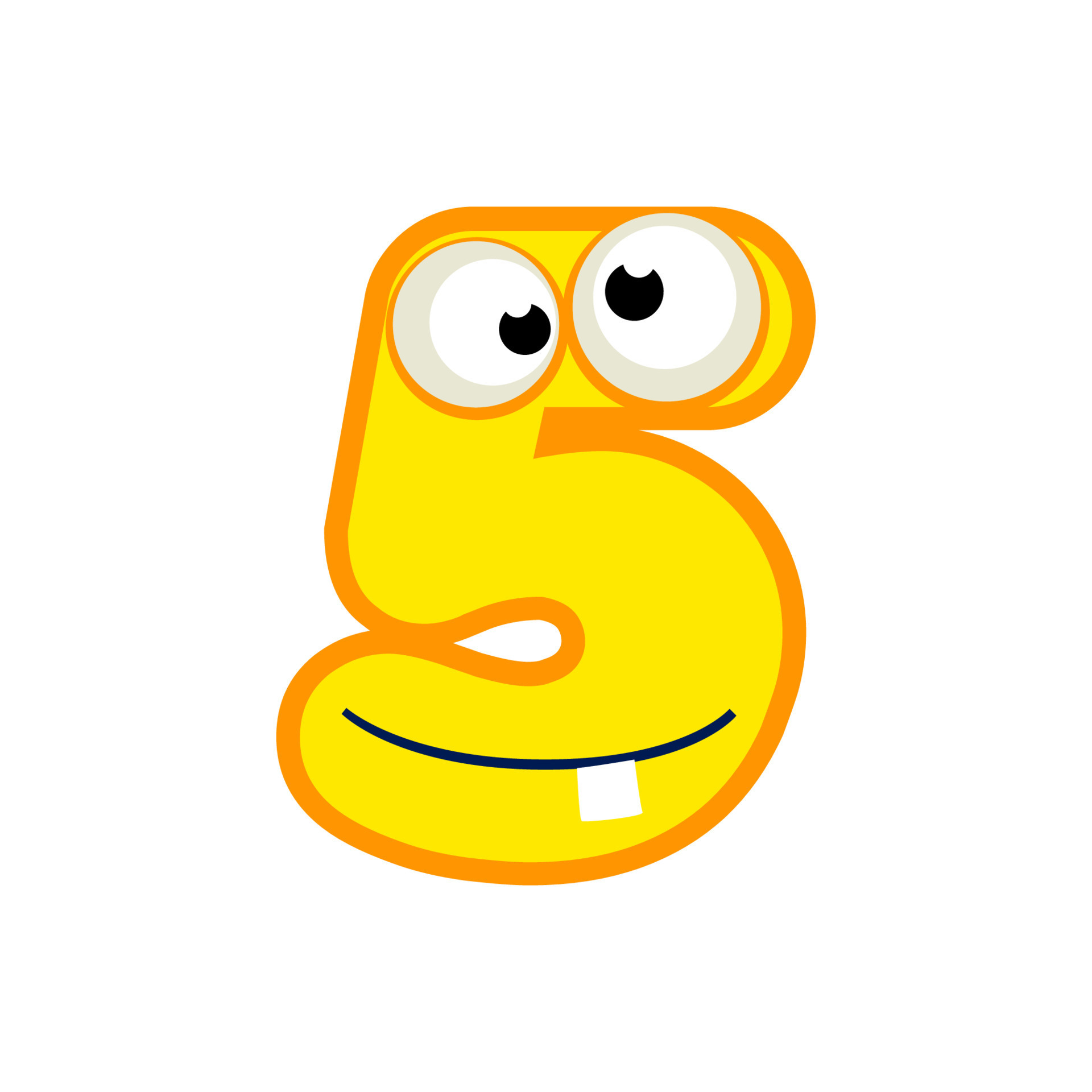 Cartoon Character Number Five Monster, vector numerical 5 11157283 ... Cartoon Character Number Five Monster, vector numerical 5 11157283 ...