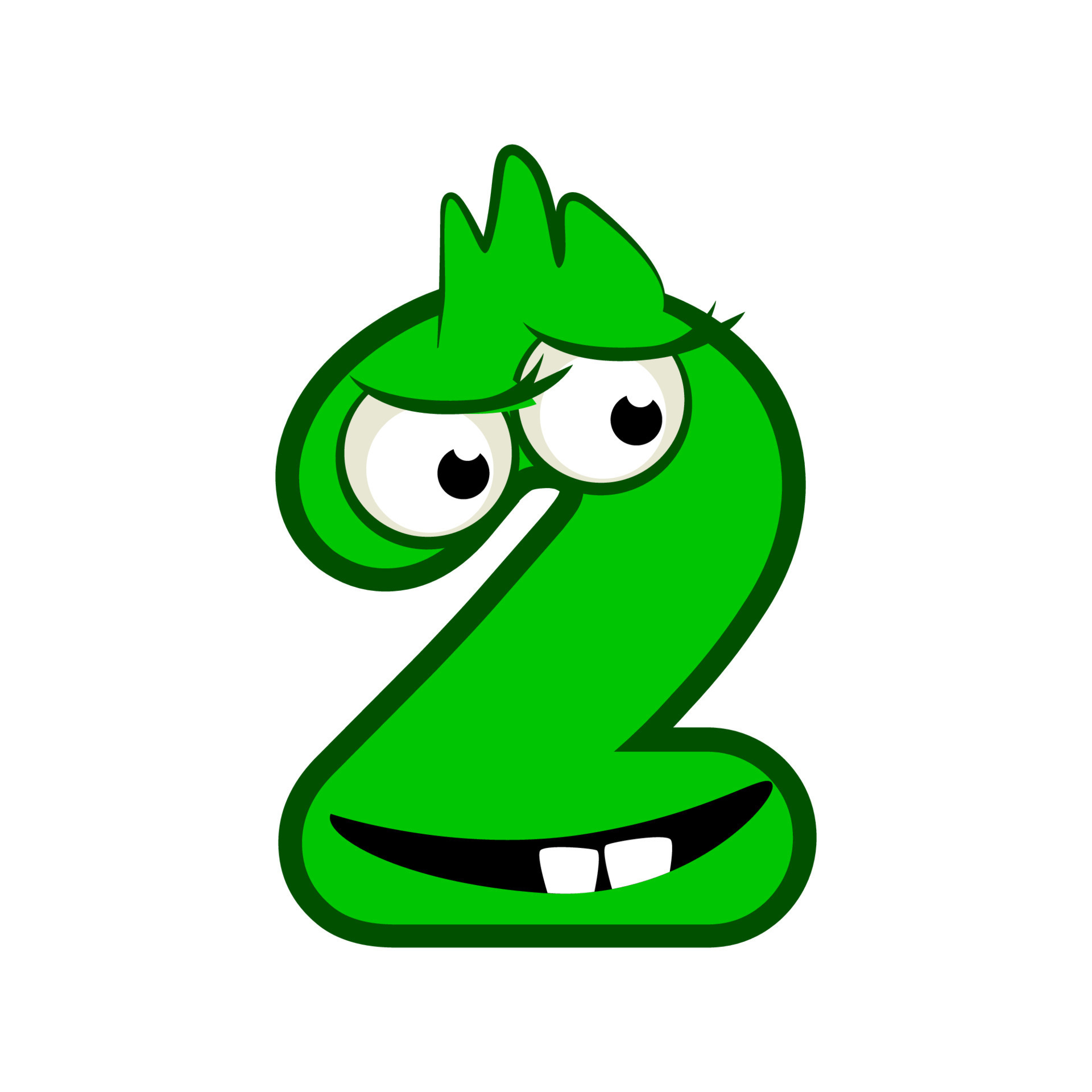 Cartoon Character Number Two Monster, vector numerical 2 11157305 ... Cartoon Character Number Two Monster, vector numerical 2 11157305 ...
