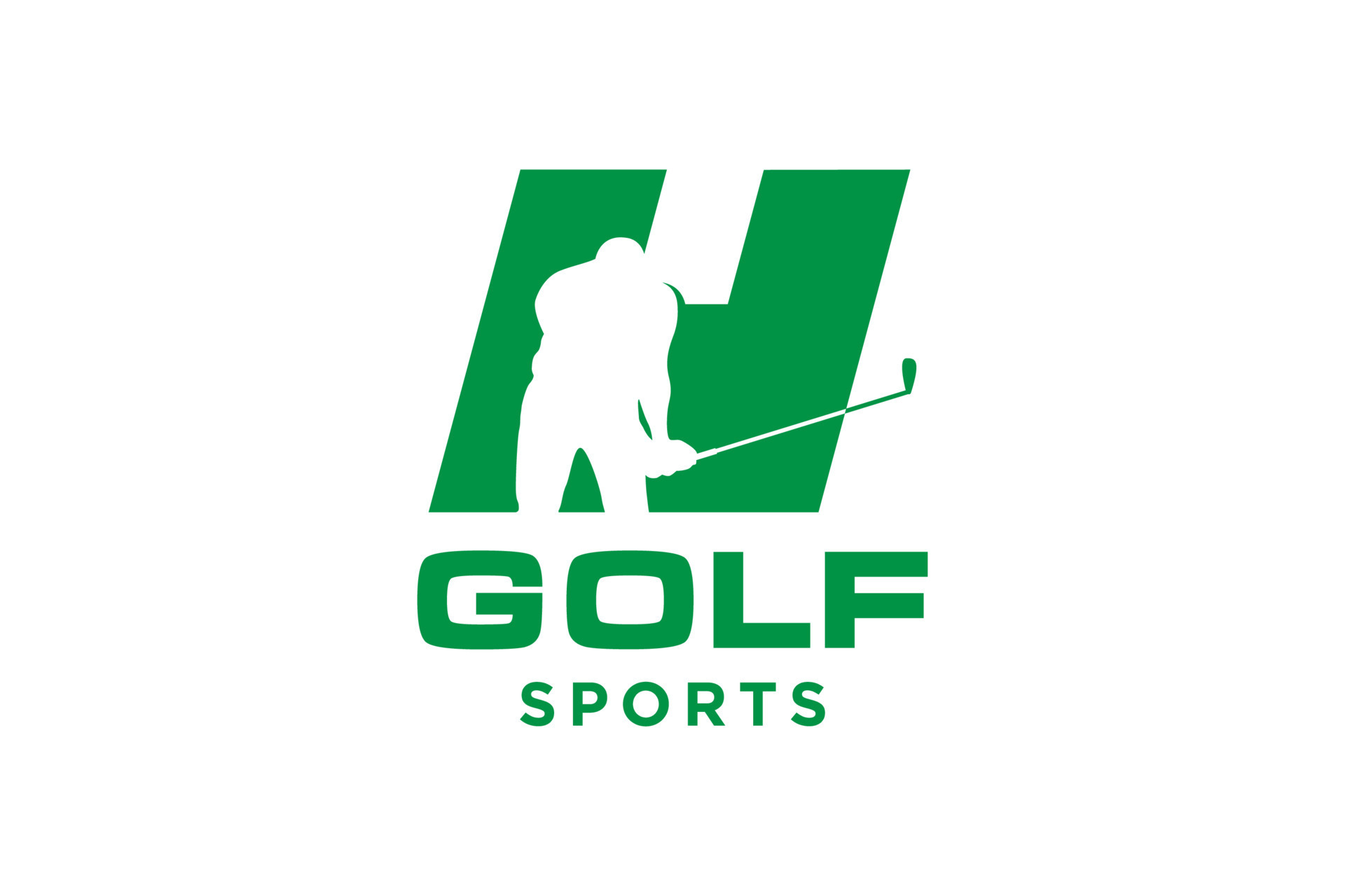 logotipo de icono de letra del alfabeto h para plantilla de vector de diseño de logotipo de golf ...