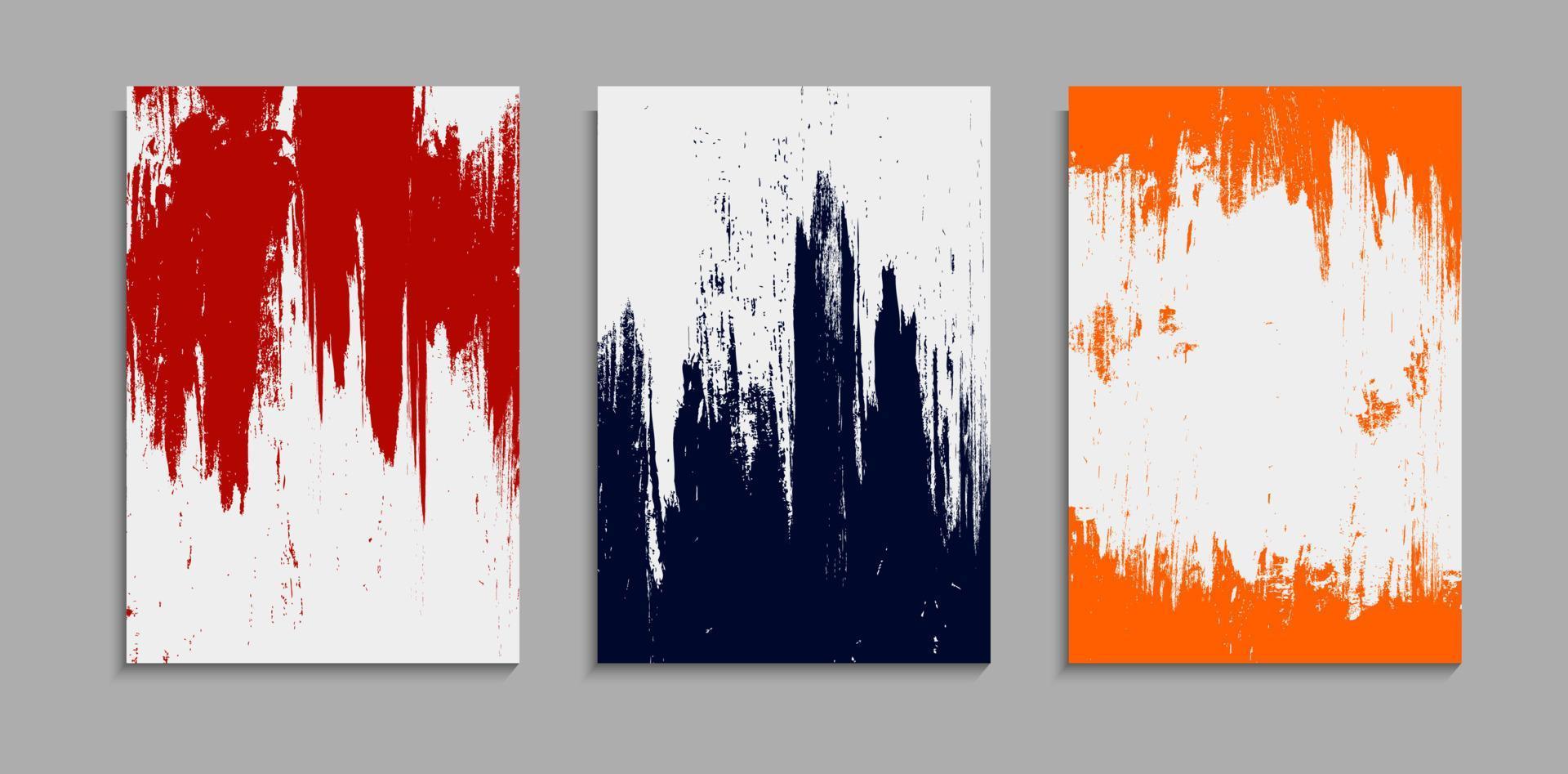 Set Of Abstract Drawing Grunge Texture Background A4 Template 11158997 ...