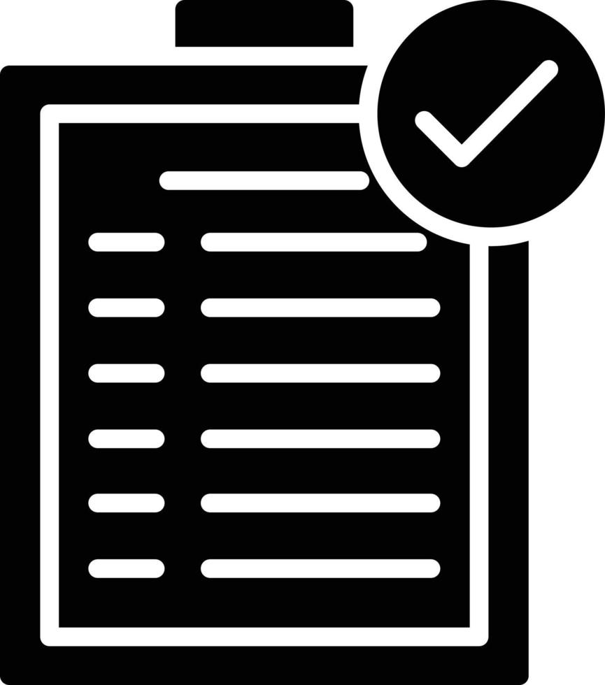 Completed Task Glyph Icon 11160161 Vector Art at Vecteezy