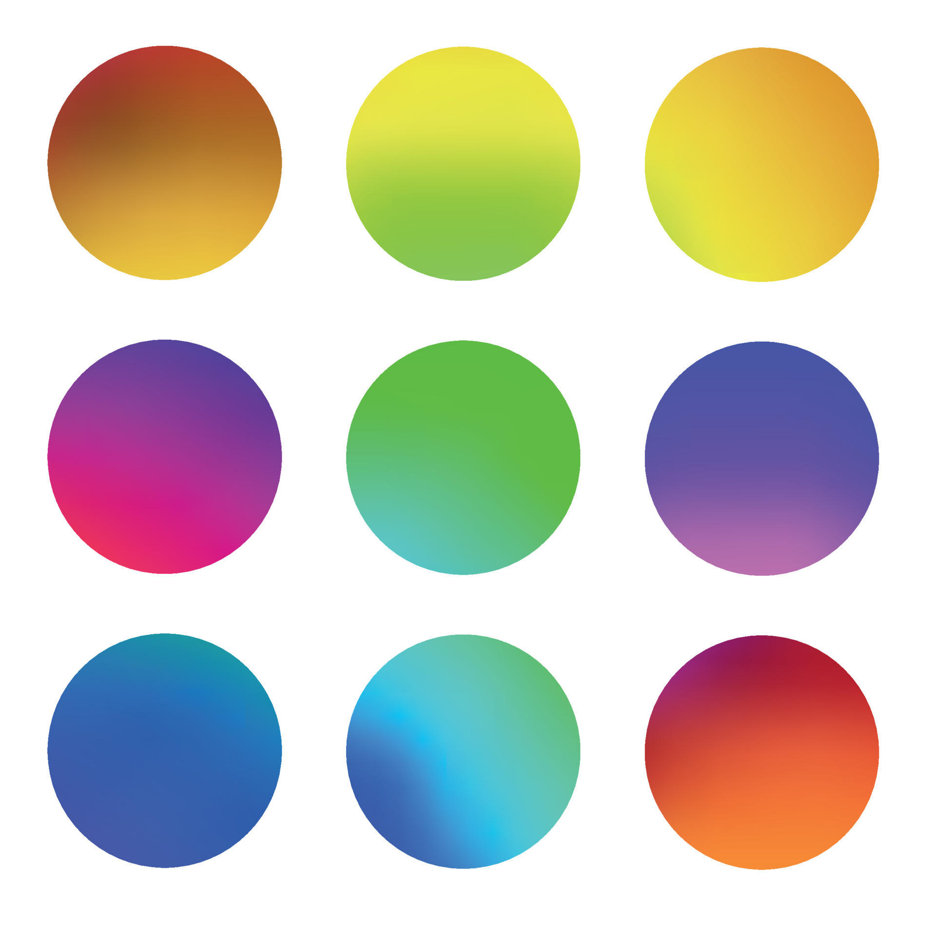 Round gradient set 11162162 Vector Art at Vecteezy