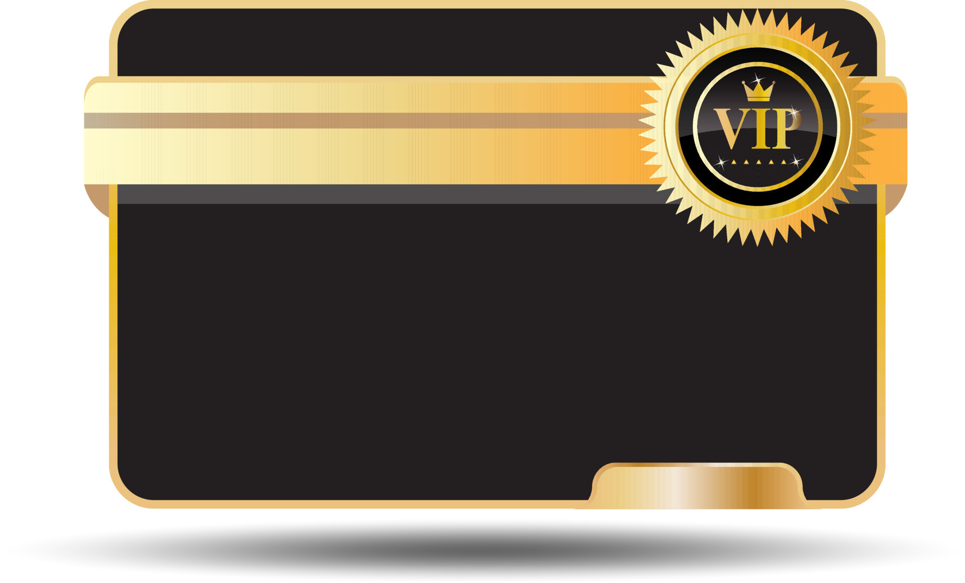 black vip card with gold badge 11162284 Vector Art at Vecteezy