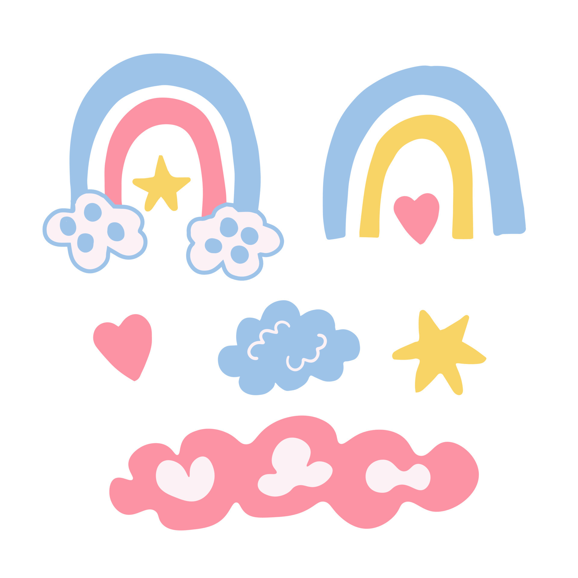 Rainbows set vector illustration 11163709 Vector Art at Vecteezy