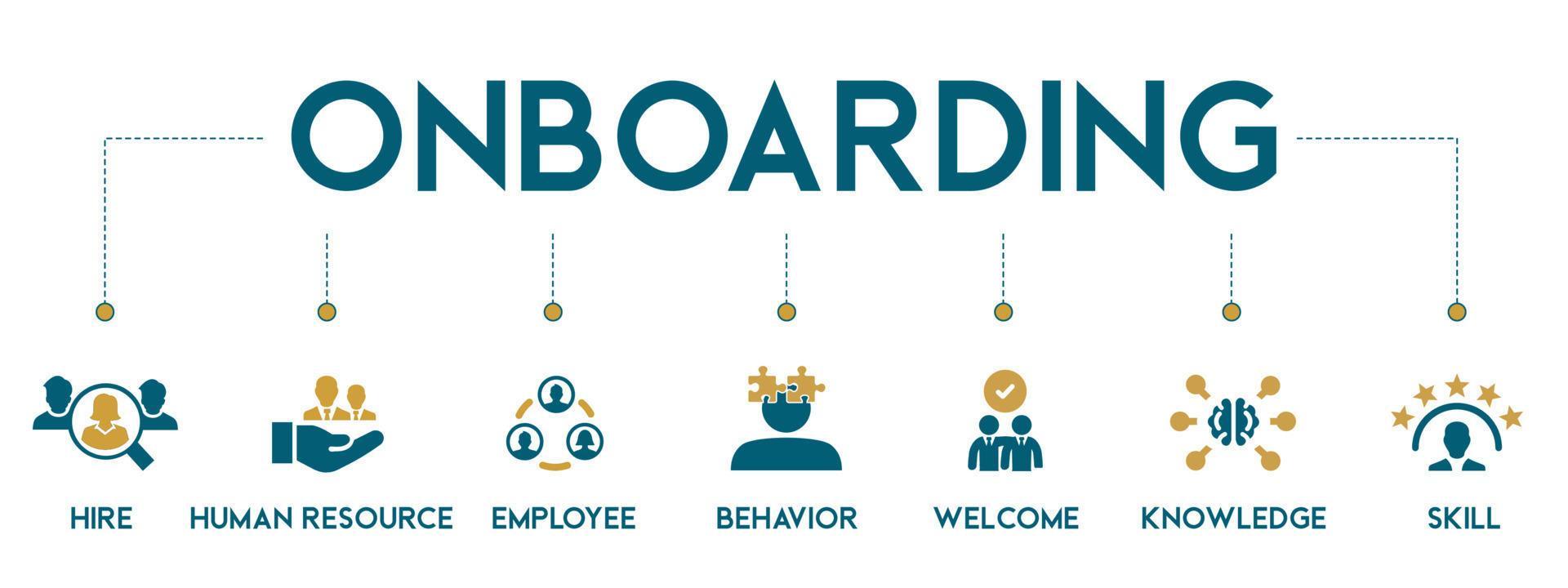 Onboarding banner web icon vector illustration concept for human ...