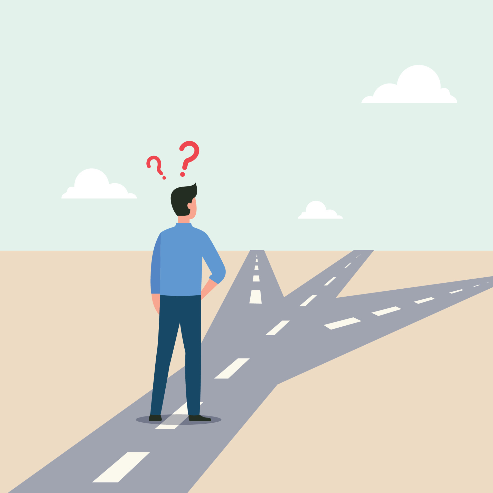 Business Decision Making Career Path Work Direction Or Leadership To Choose The Right Way To