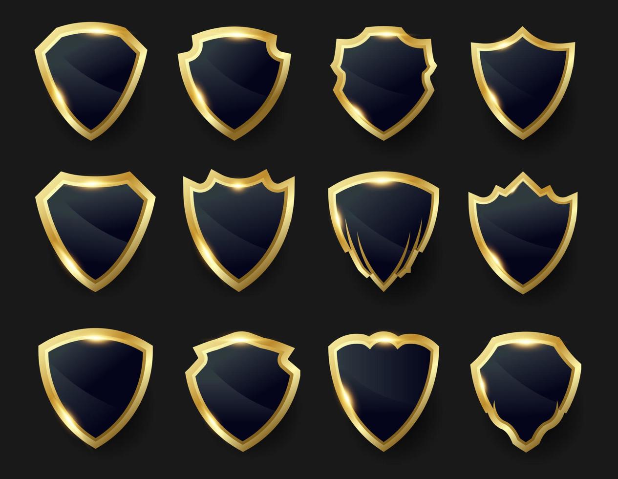 Black and gold shield emblem or badge collection. shield logo 11171466 ... Black and gold shield emblem or badge collection. shield logo 11171466 ...