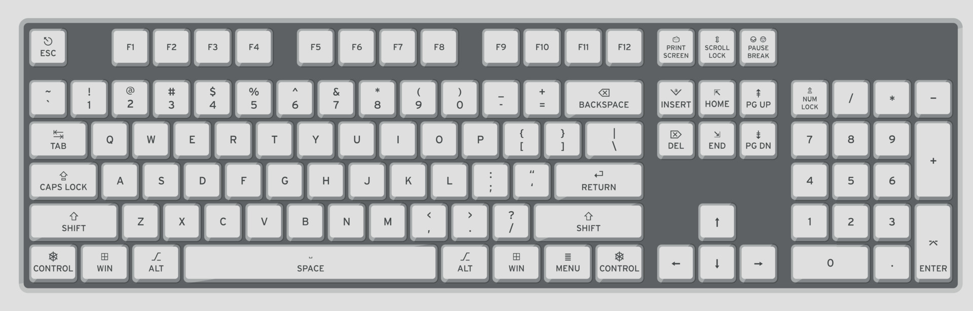 Realistic 3d computer keyboard. Laptop vector for your design 11171591 ...