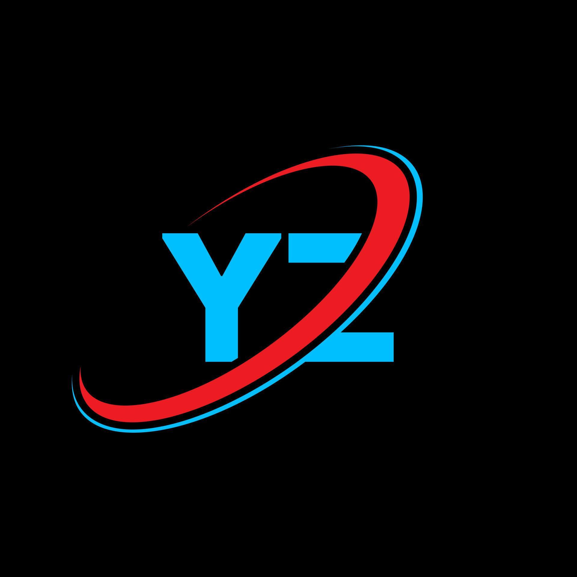diseño del logotipo de la letra yz yz. letra inicial yz círculo vinculado en mayúsculas logo ...
