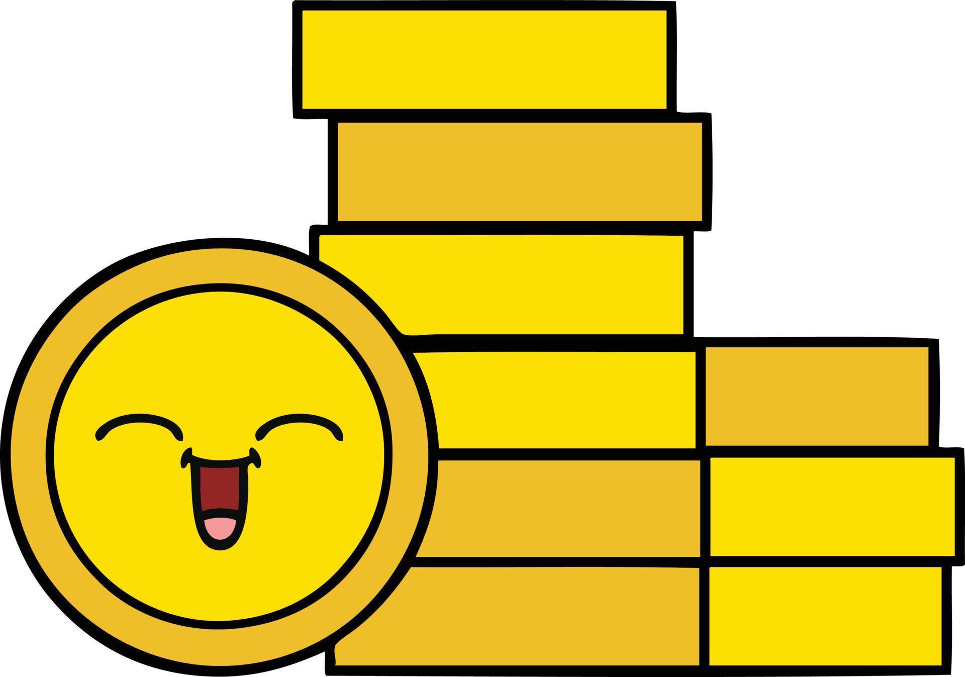 cute cartoon coins 11180452 Vector Art at Vecteezy