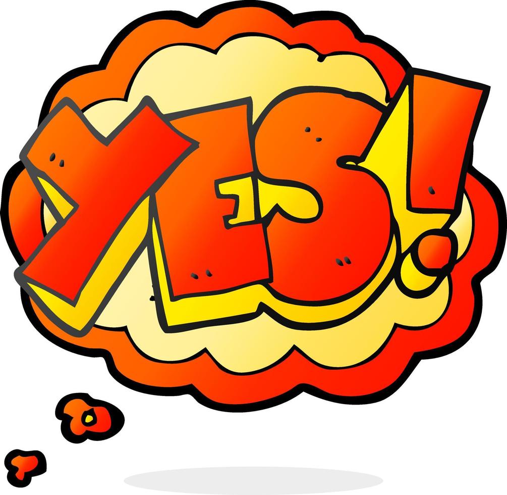 freehand drawn thought bubble cartoon yes symbol 11183593 Vector Art at ... freehand drawn thought bubble cartoon yes symbol 11183593 Vector Art at ...
