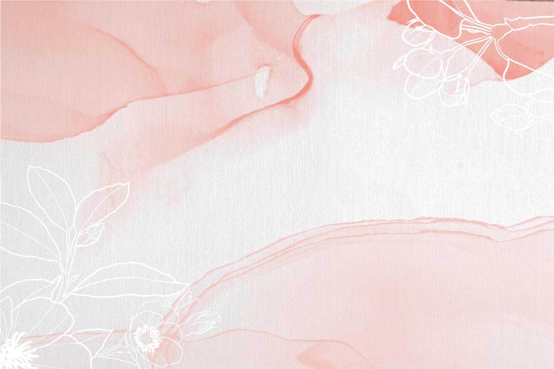 Simple Minimalist Watercolor Flowers Vector Background 11185055 Vector ...