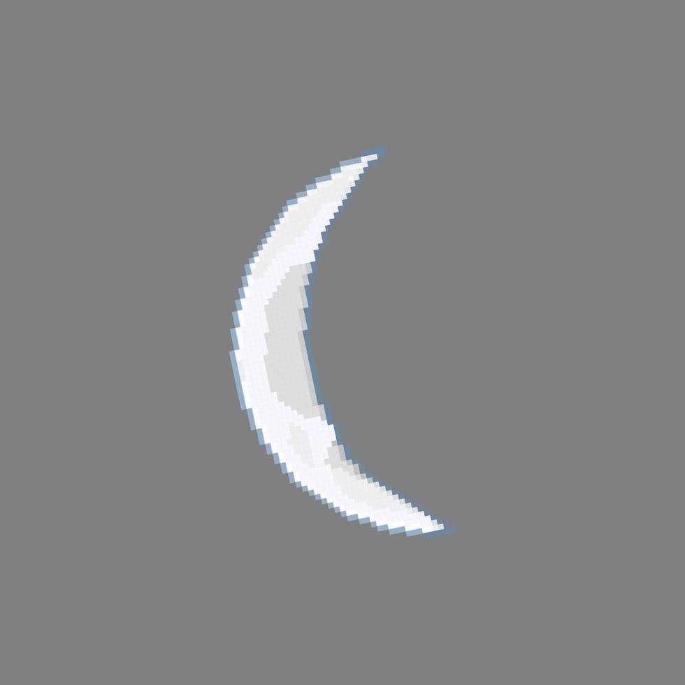 Pixel Art Style 18 Bit Style Crescent Moon Vector 11185446 Vector Art At Vecteezy