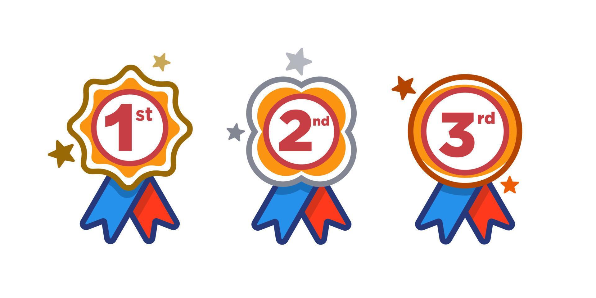 1st 2nd 3rd medal first place second third award winner badge guarantee ...