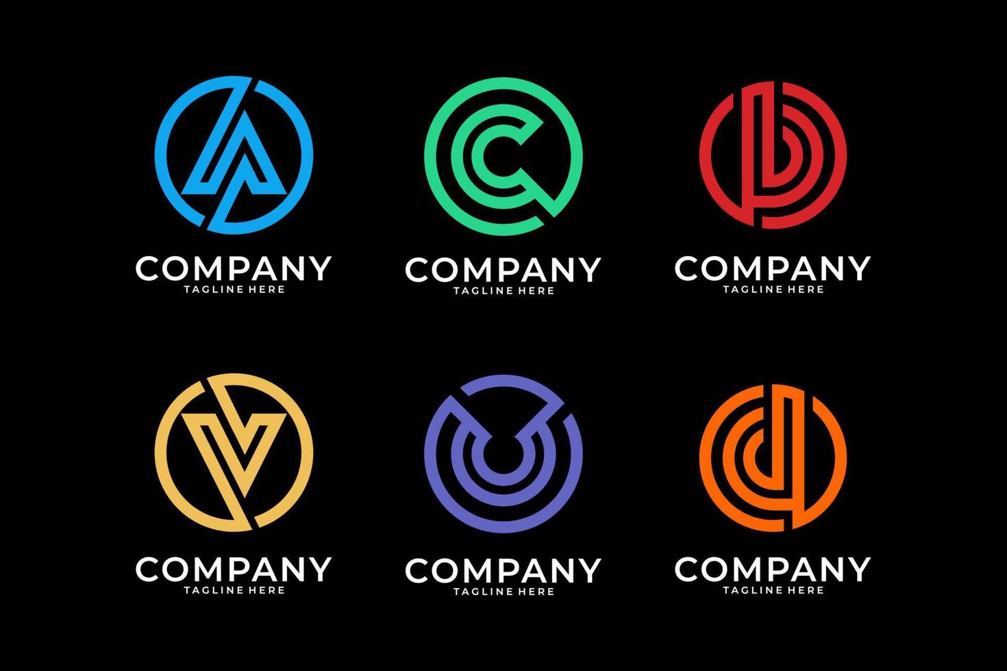 collection of letter monogram logo designs in abstract modern for business 11189339 Vector Art ...