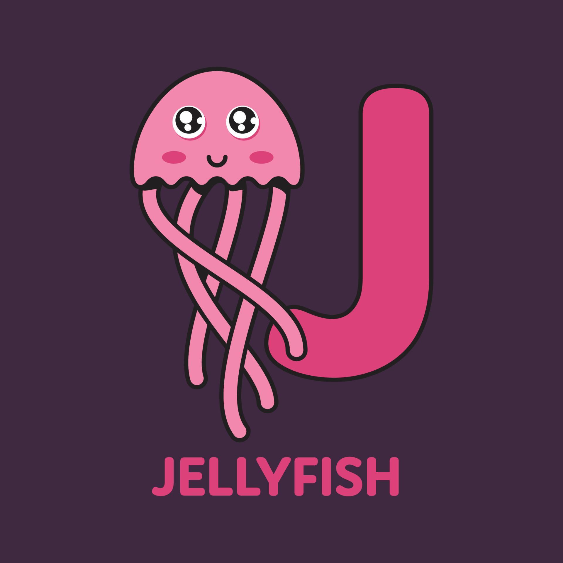 Alphabet J Jellyfish 11189764 Vector Art at Vecteezy