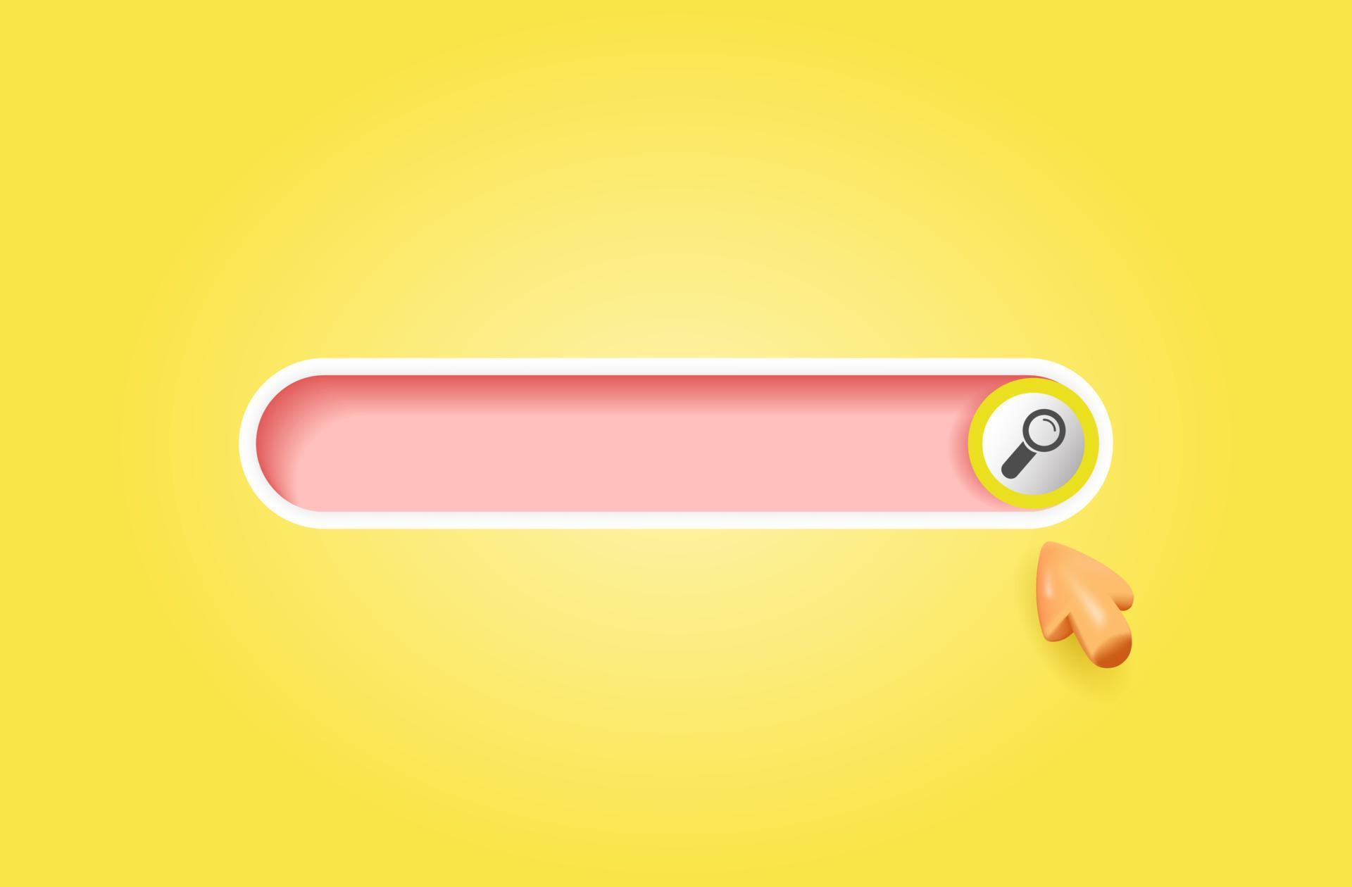 Search bar design element. Navigation and search concept. 3d vector ...