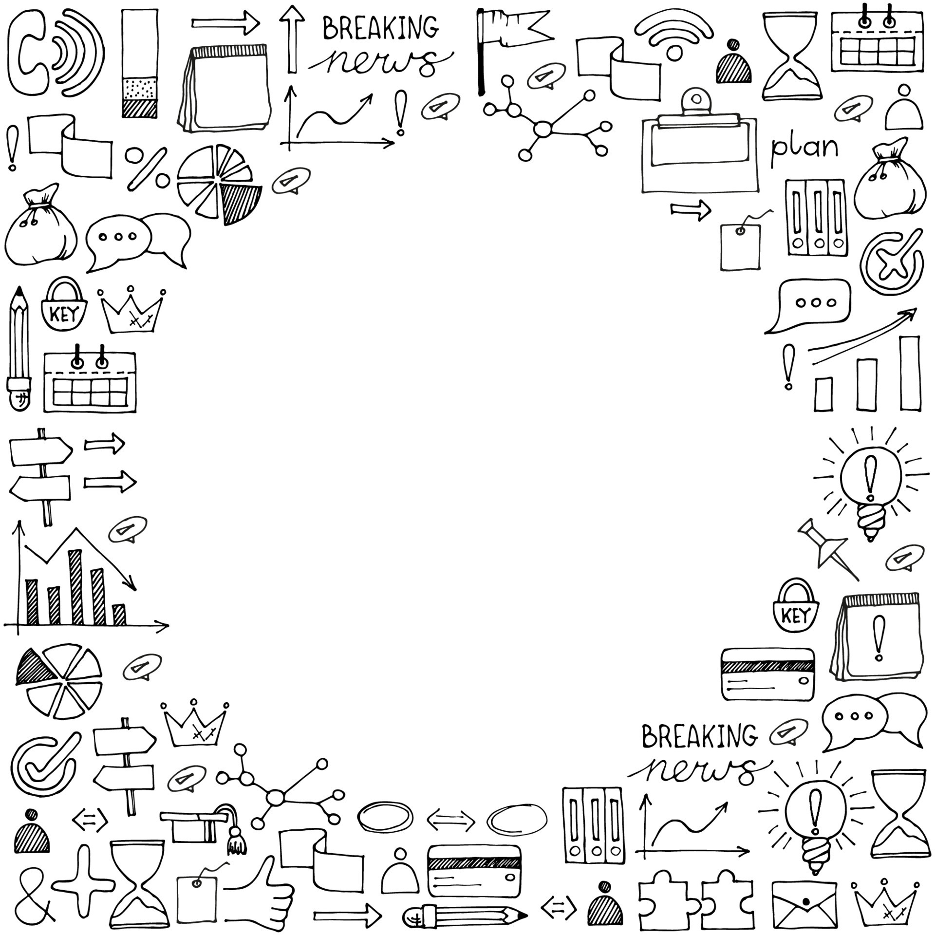Hand Drawn Business background, Doodles vector illustration. 11193872 ... Hand Drawn Business background, Doodles vector illustration. 11193872 ...