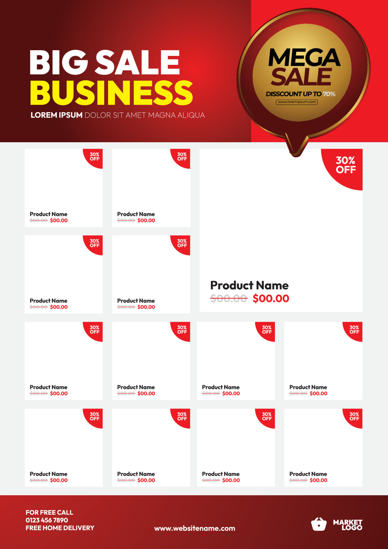 Grocery store mega sale weekly promotion modern flyer template 11196870 ... Grocery store mega sale weekly promotion modern flyer template 11196870 ...