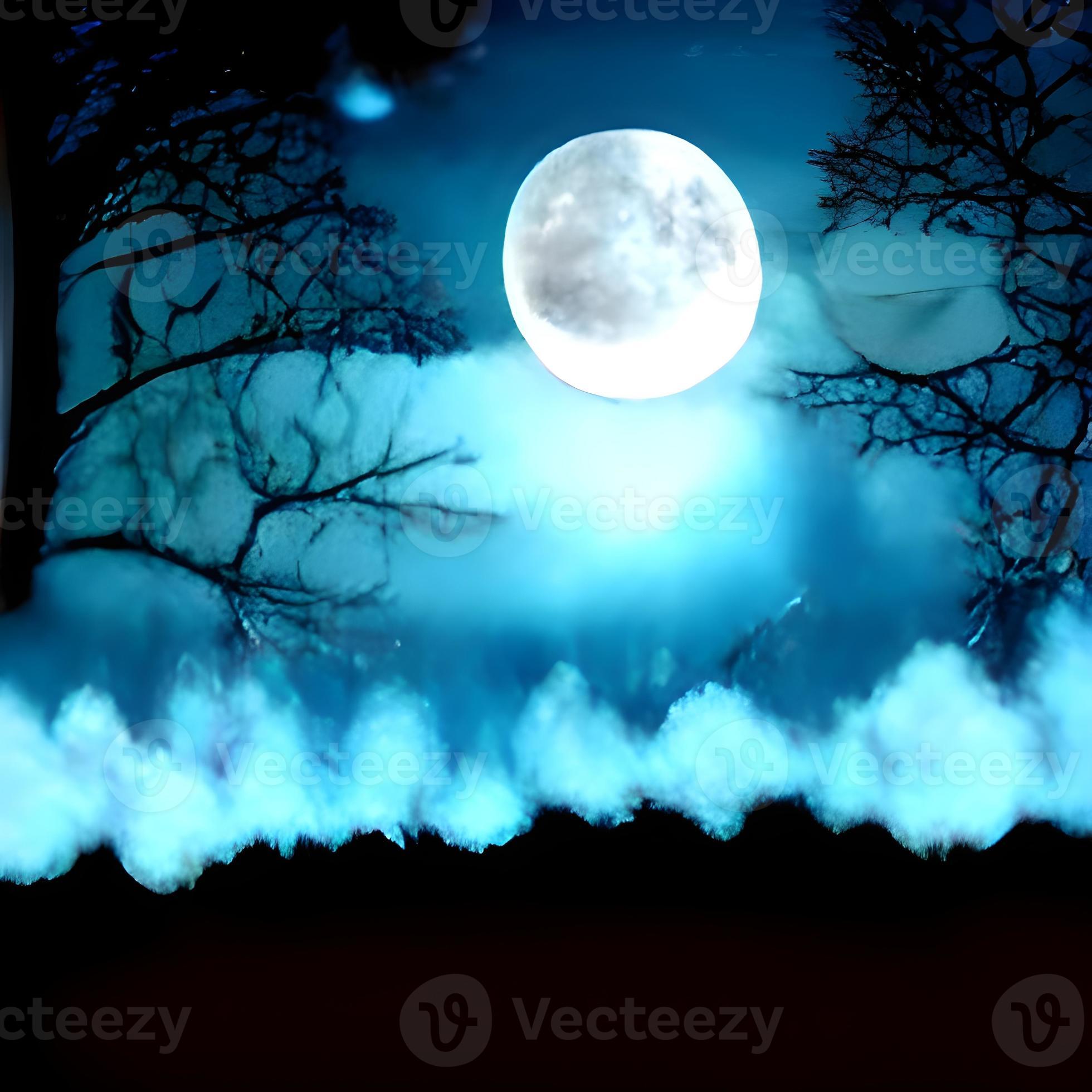 Fantasy and magical enchanted fairy tale landscape with forest ... Fantasy and magical enchanted fairy tale landscape with forest ...