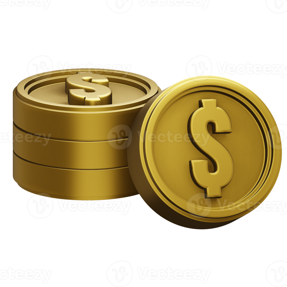 3d rendering stack dollar coin 11199322 PNG 3d rendering stack dollar coin 11199322 PNG