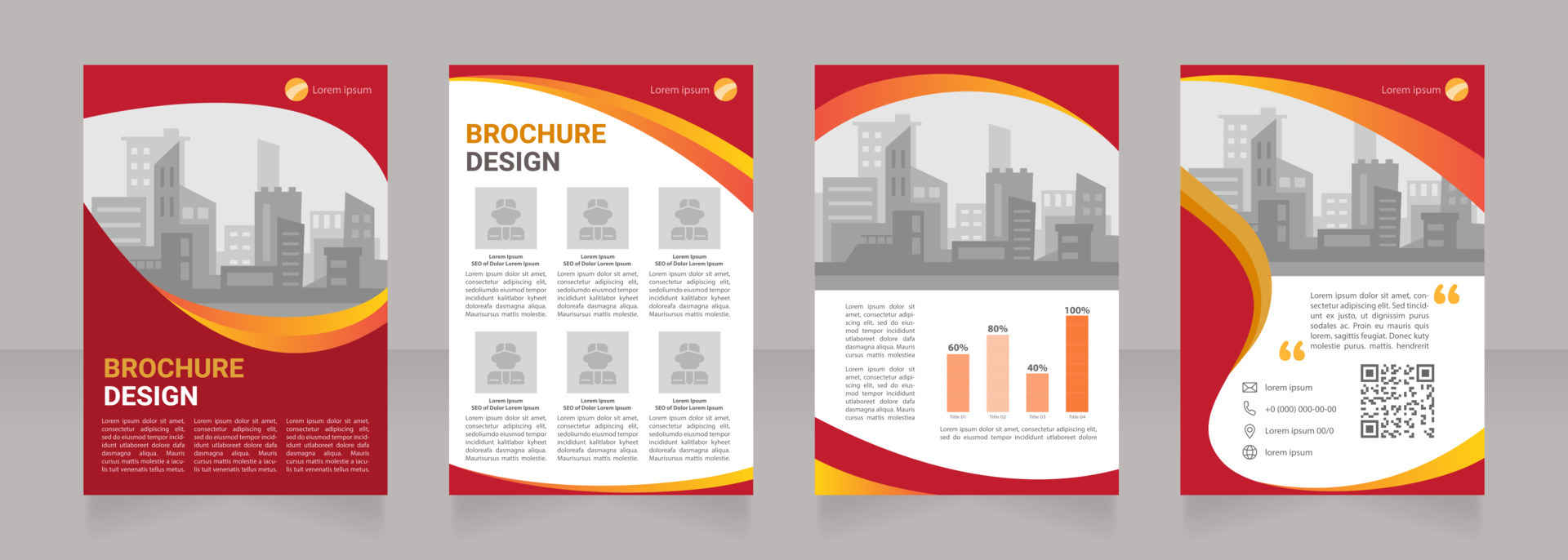 Architecture And Design Firm Blank Brochure Design Representation