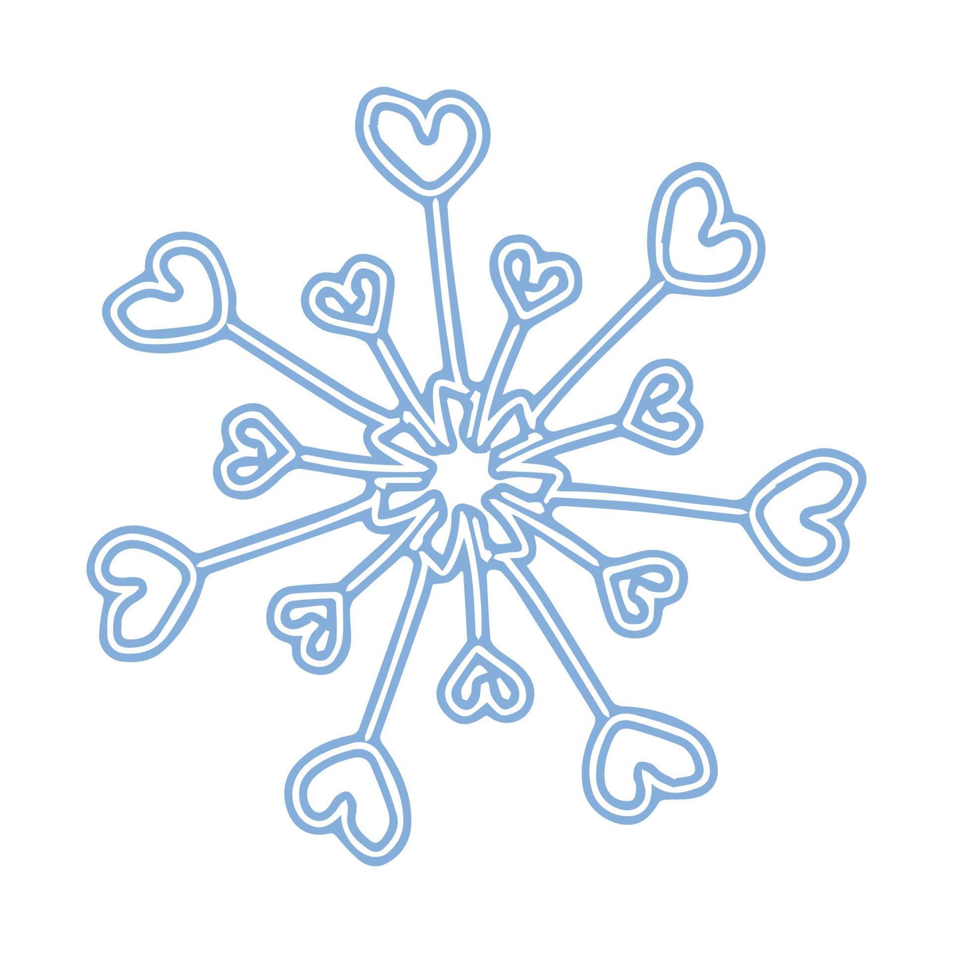 Beautiful fantasy blue snowflake vector illustration isolated on white ...