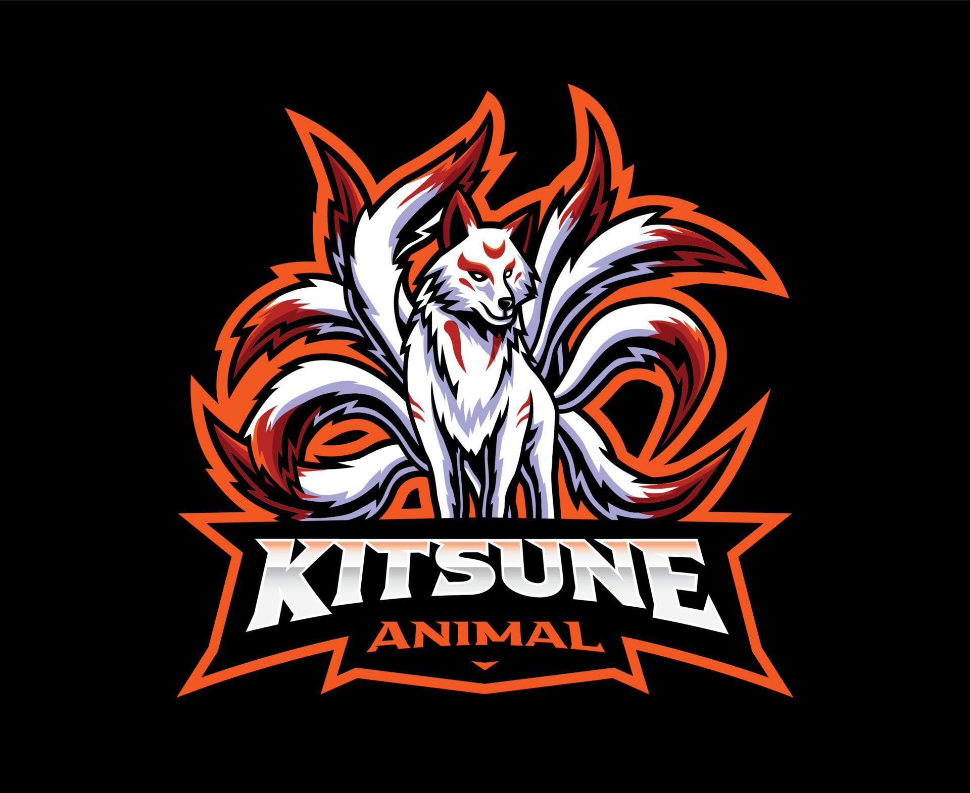 Kitsune gamer mascot logo design 11204580 Vector Art at Vecteezy