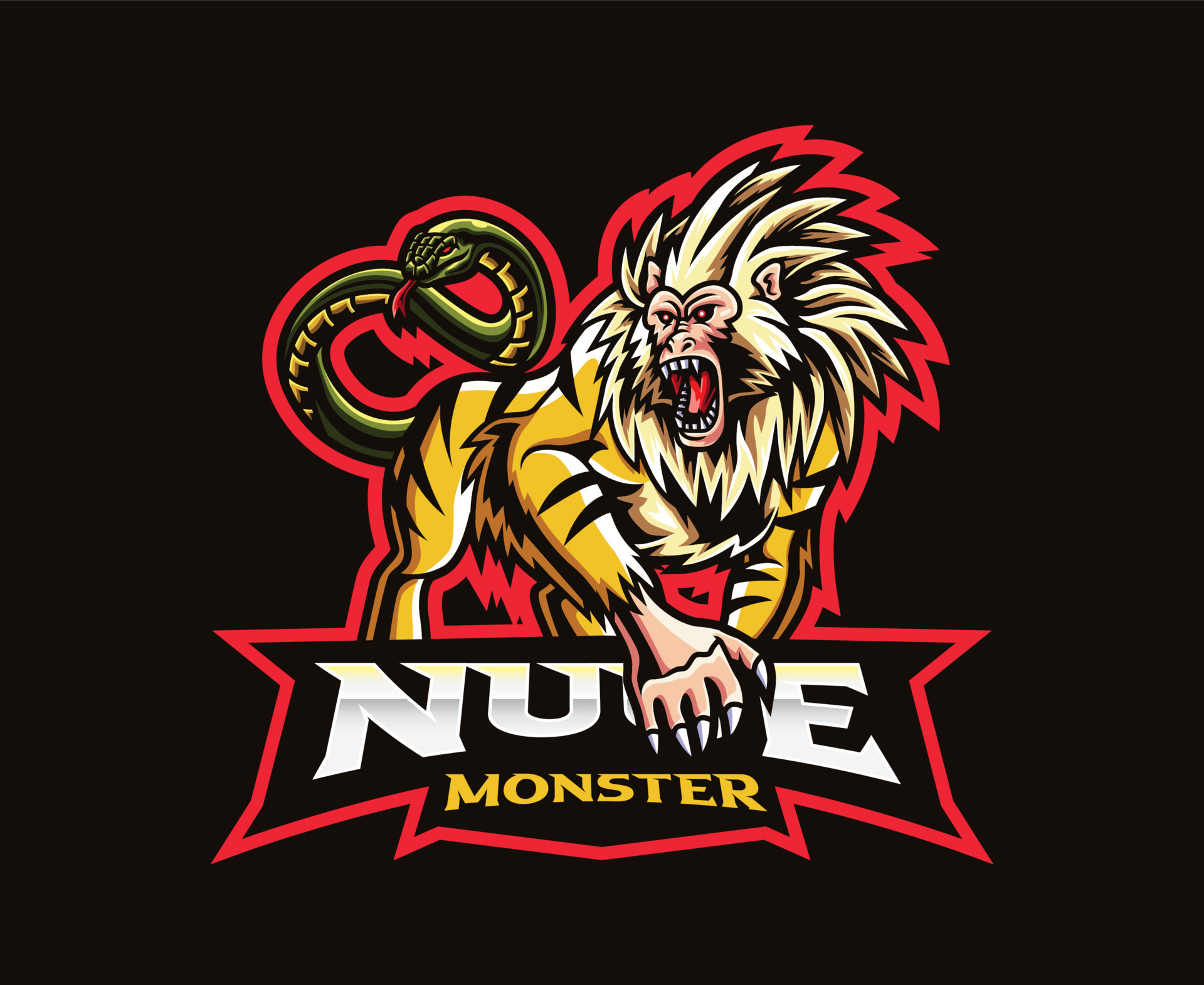 diseño del logotipo de la mascota nue chimera 11204598 Vector en Vecteezy