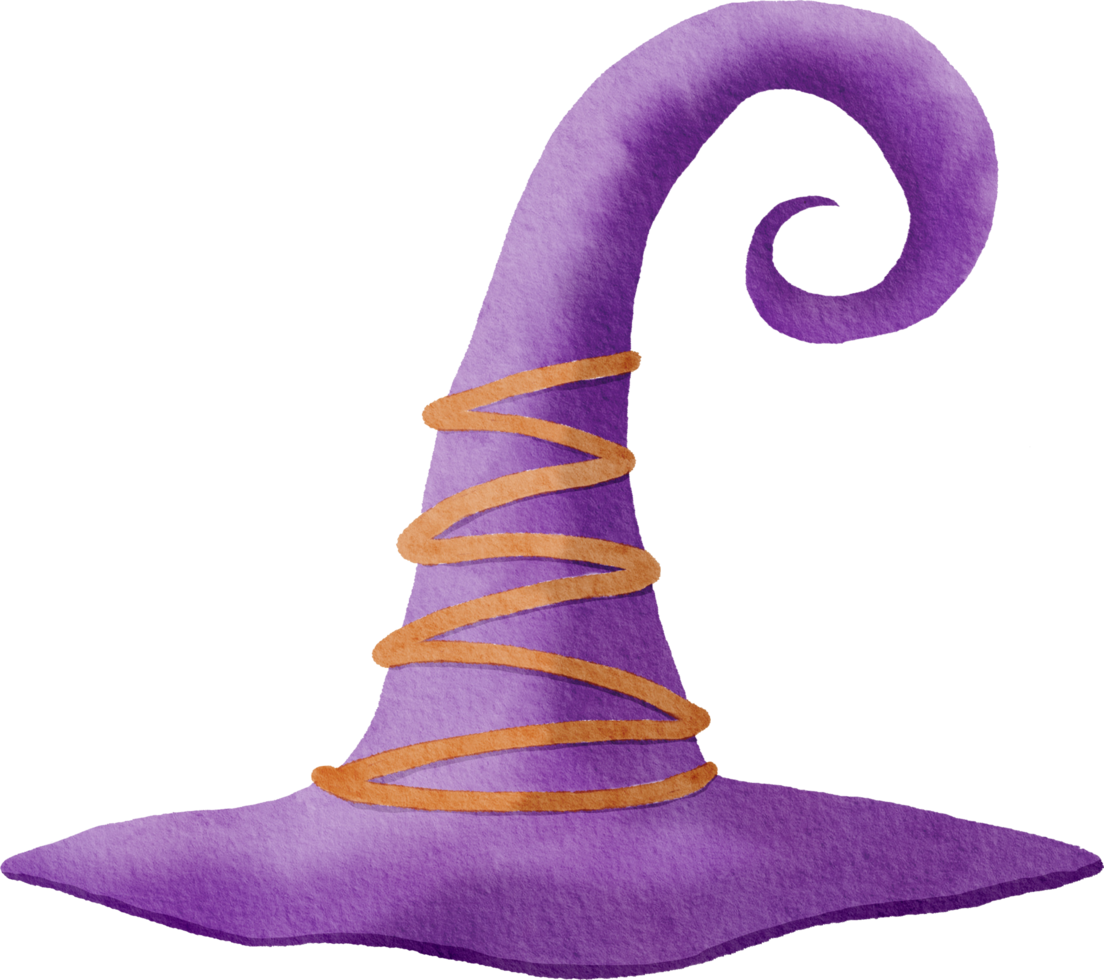 cute witch hat watercolor painted 11208686 PNG