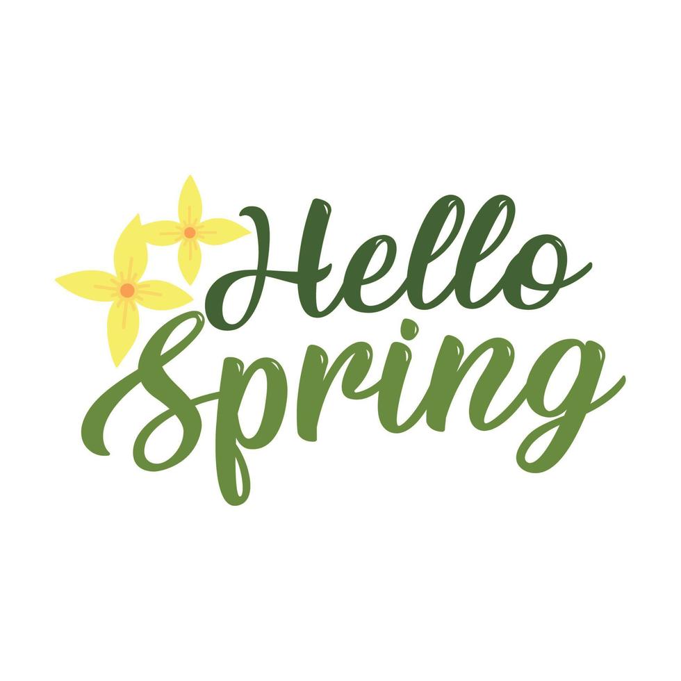 hello spring text 11209411 Vector Art at Vecteezy