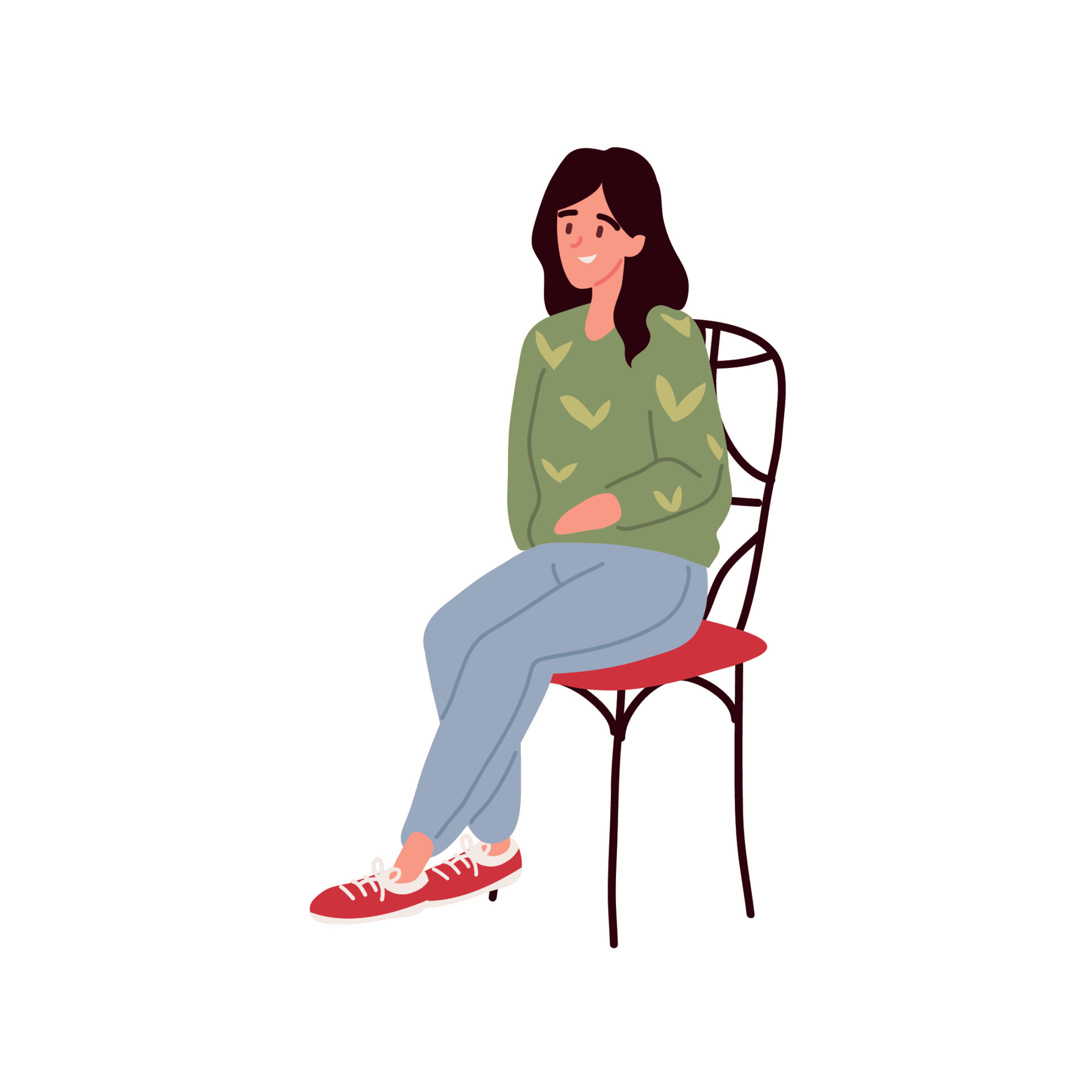 mujer joven sentada en una silla 11209588 Vector en Vecteezy mujer joven sentada en una silla 11209588 Vector en Vecteezy