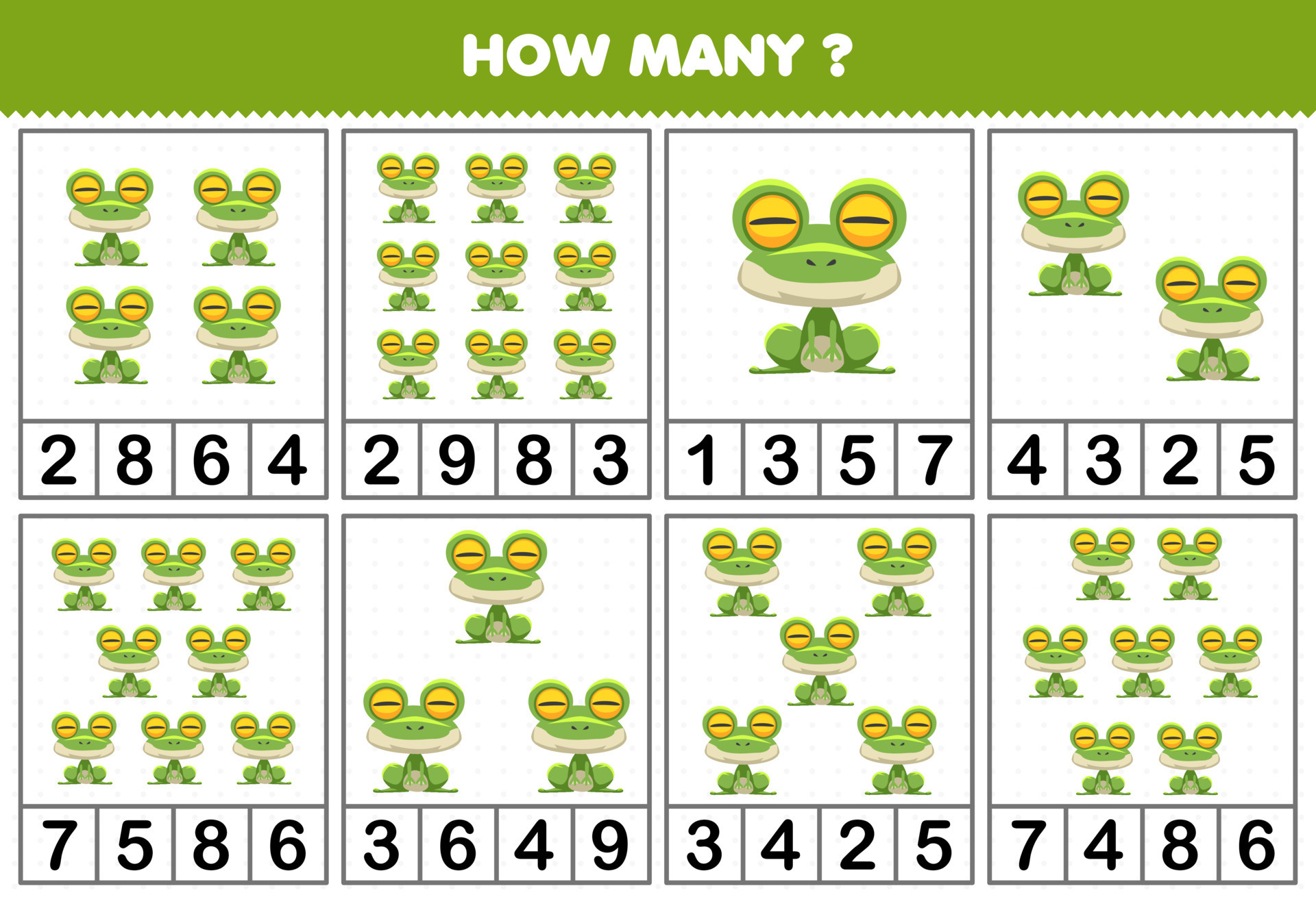 juego educativo para niños contando cuántos objetos hay en cada mesa de una linda hoja de ...