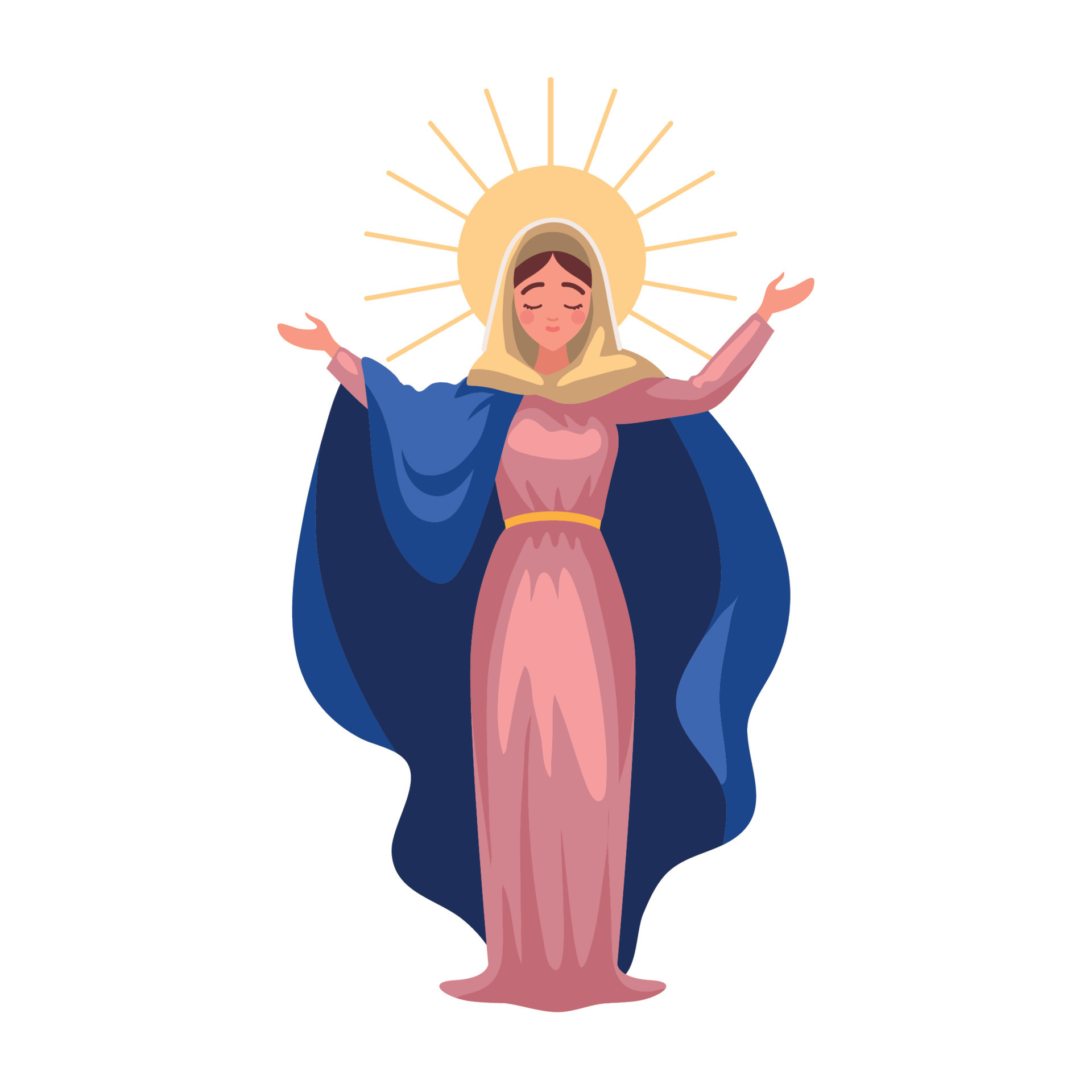 Assumption Of Virgin Mary Isolated 11210563 Vector Art At Vecteezy