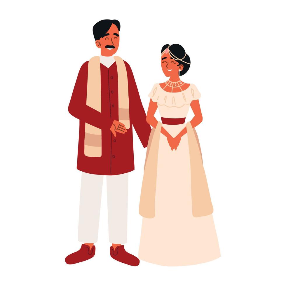 muslim wedding couple 11211251 Vector Art at Vecteezy