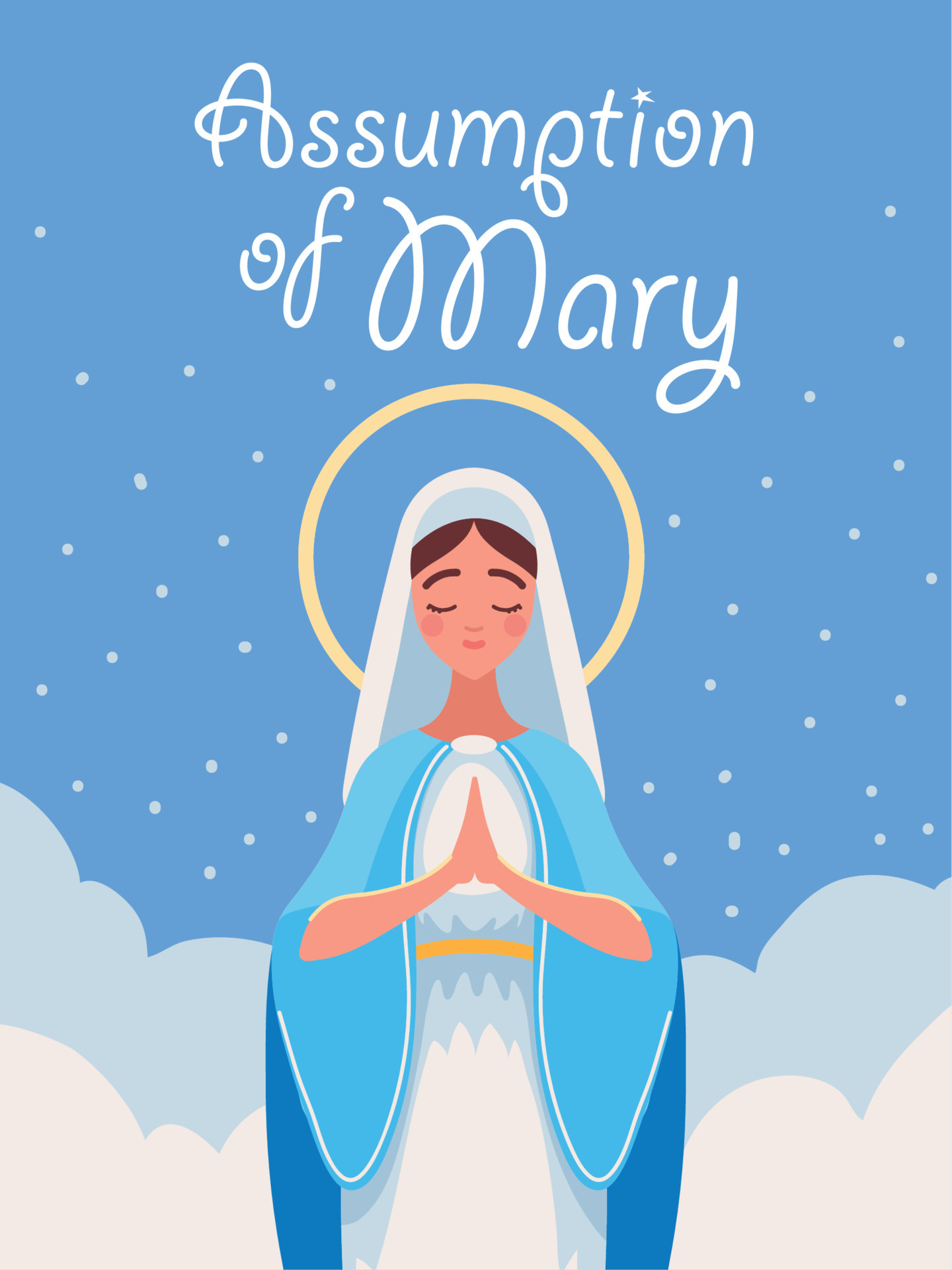 Assumption Of Mary Text 11212377 Vector Art At Vecteezy