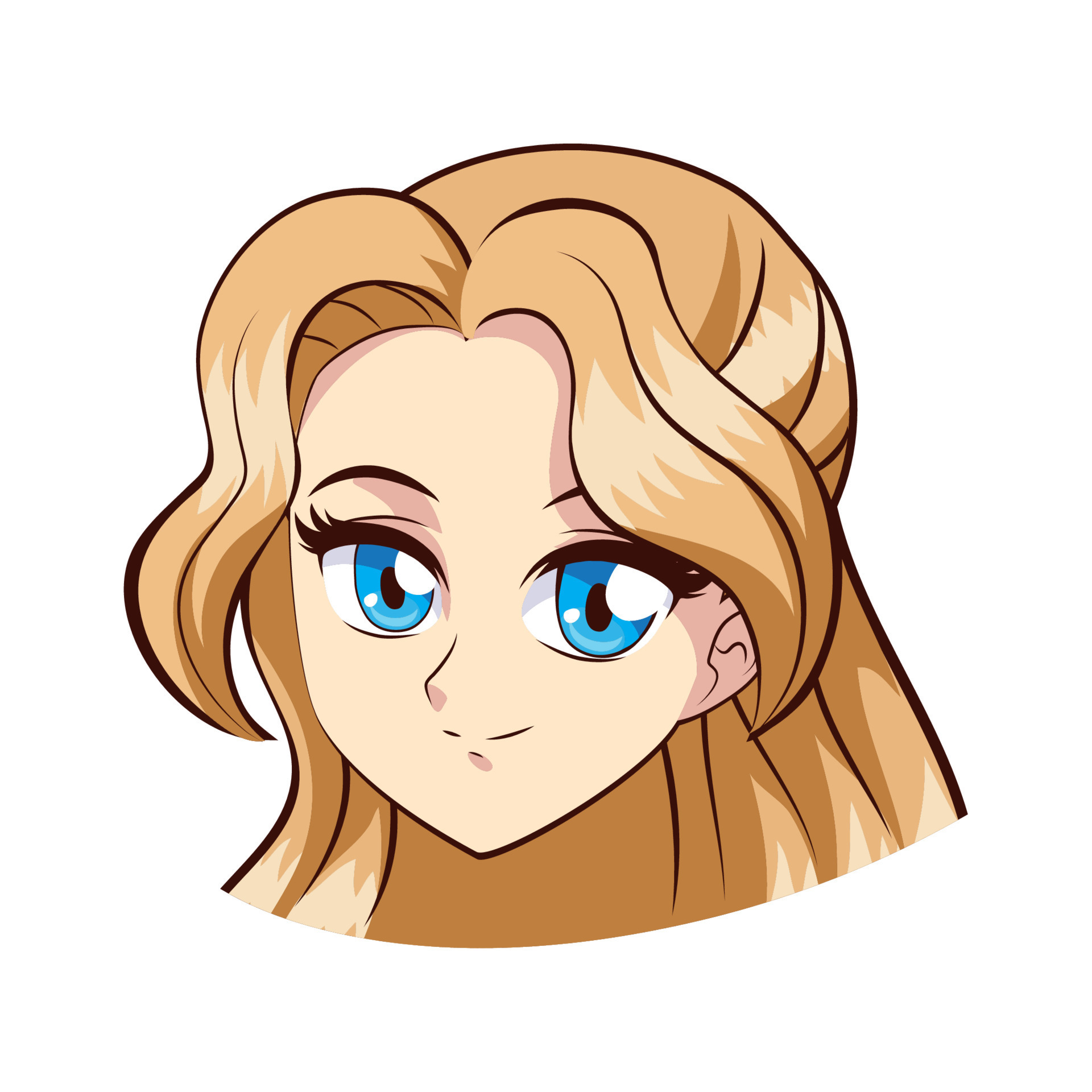 Anime Beautiful Girl 11212745 Vector Art At Vecteezy