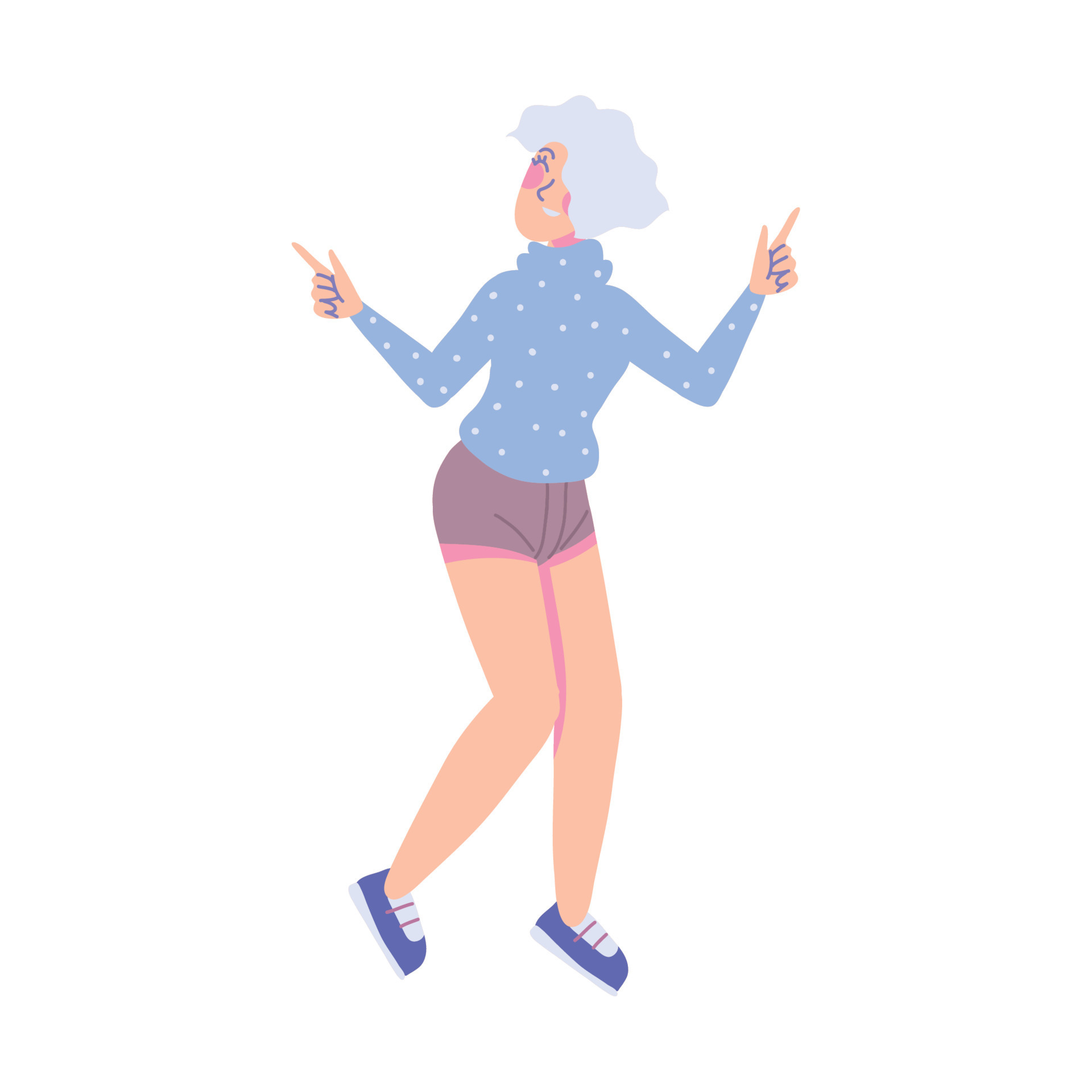 dancing young woman 11212888 Vector Art at Vecteezy