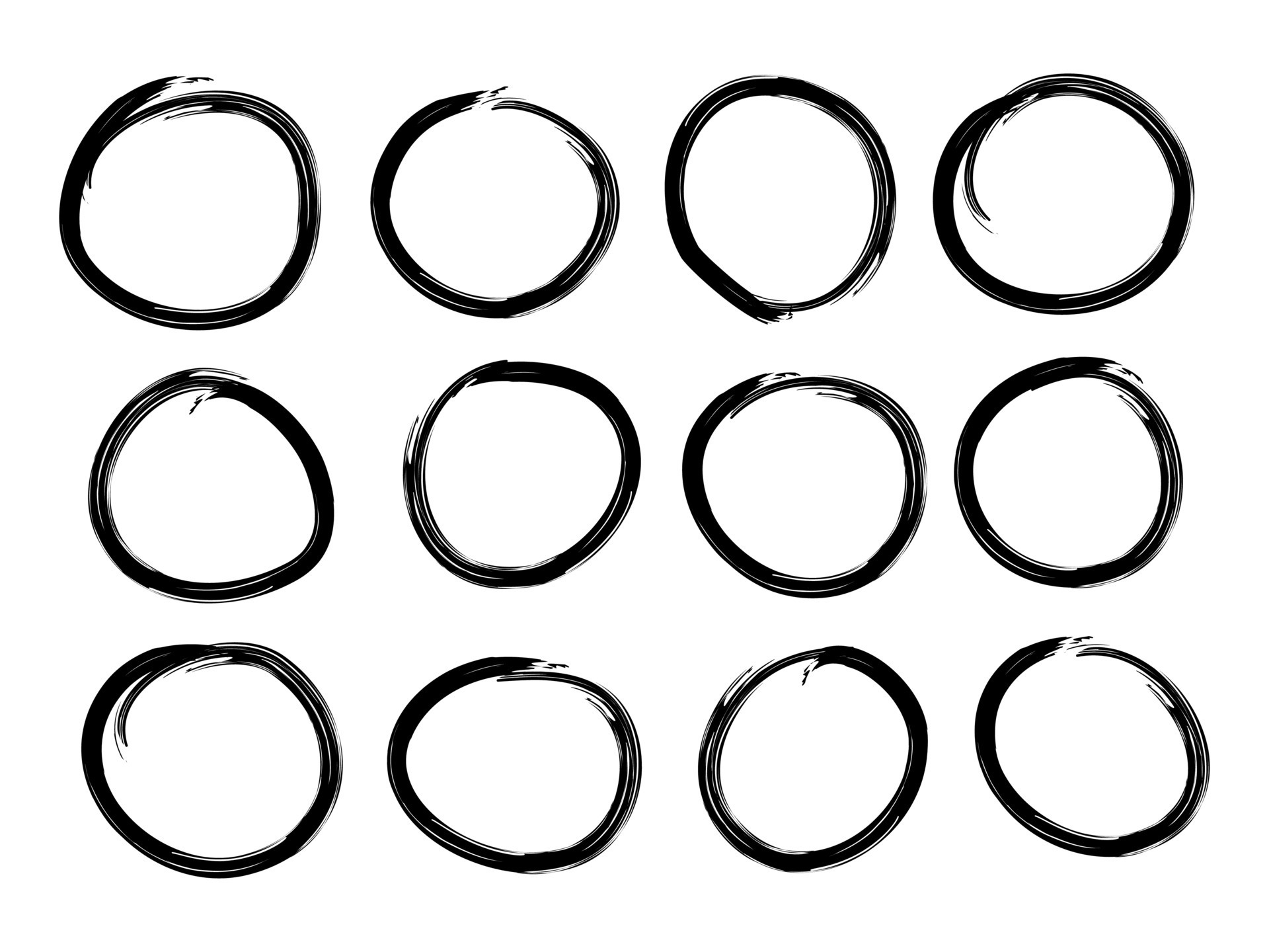 hand drawn circle marker in doodle style 11212914 Vector Art at Vecteezy