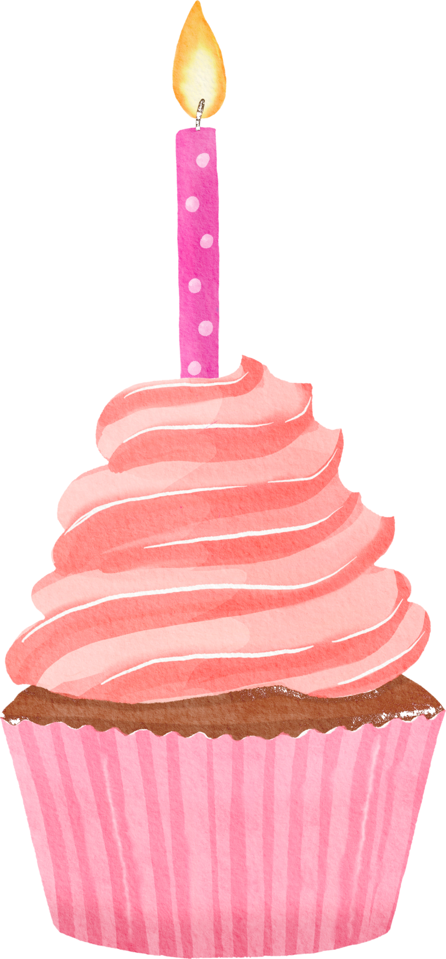 Watercolor Colorful Birthday Cupcake 11213042 Png