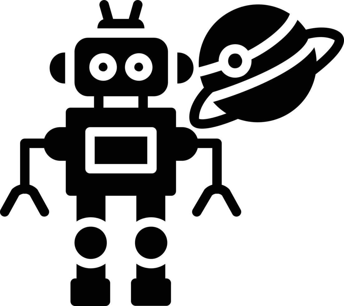 Space Robot Glyph Icon 11214668 Vector Art at Vecteezy